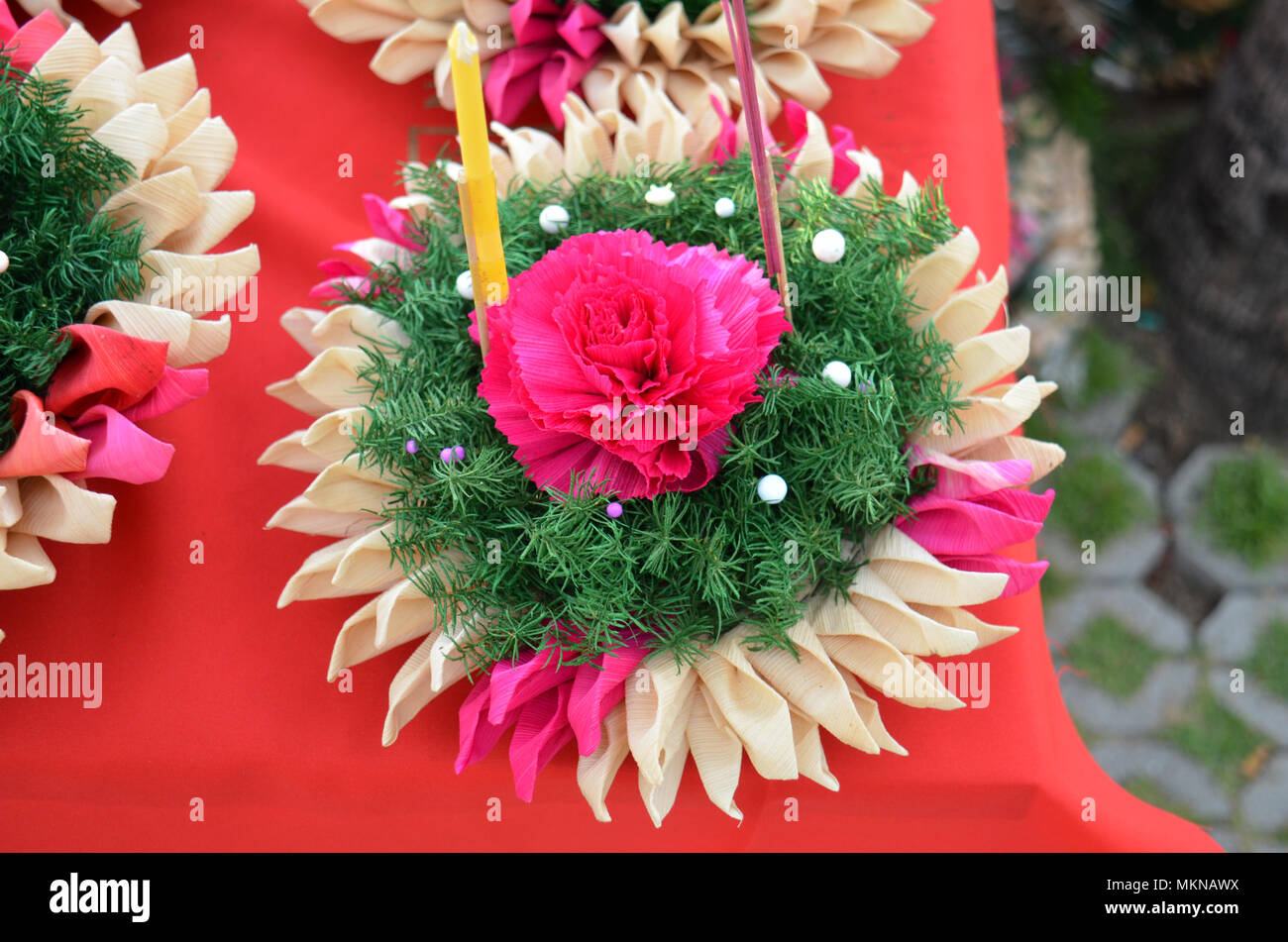 Made from flowers, banana trees and other organic materials, these ...