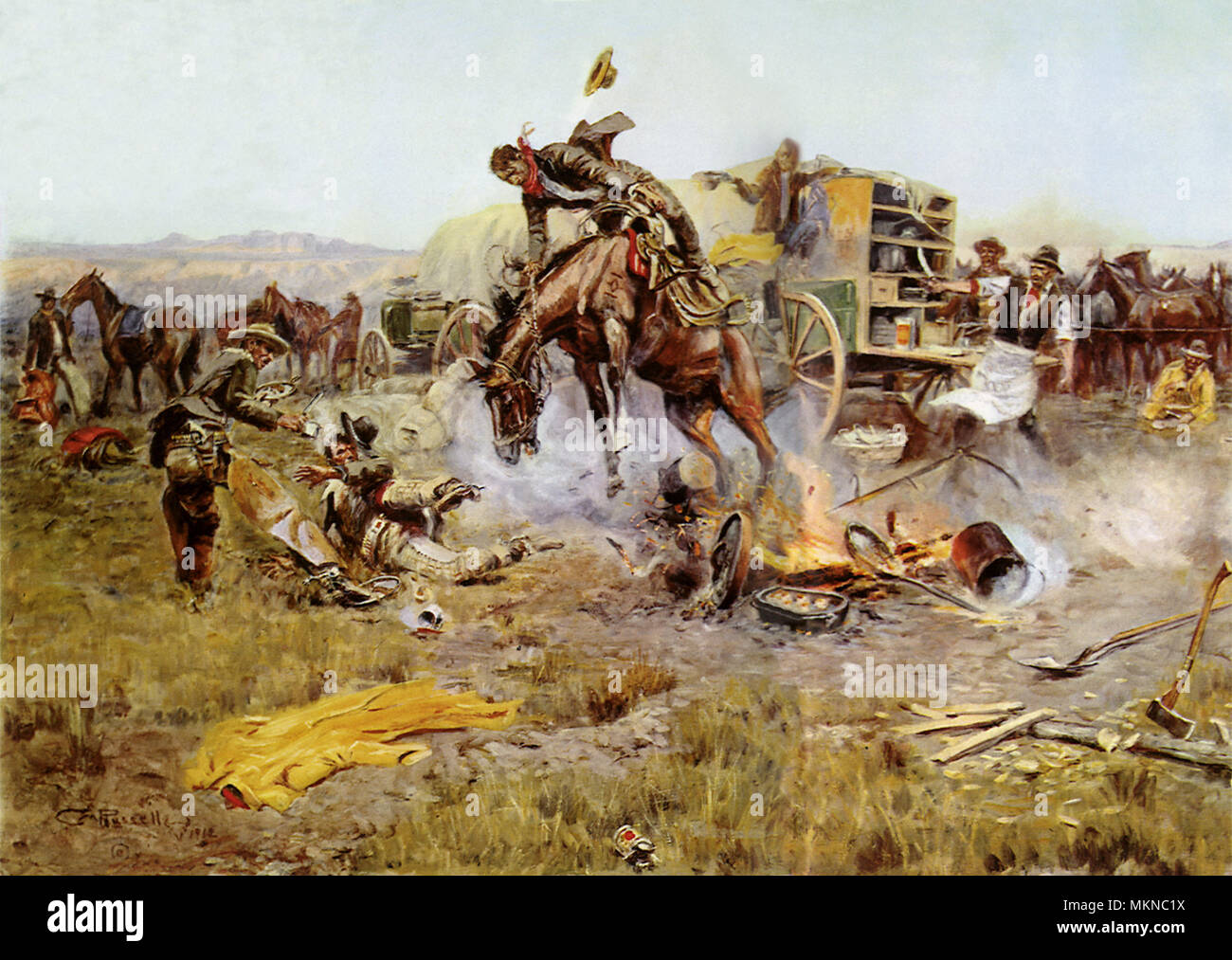 Camp Cook's Troubles Stock Photo - Alamy