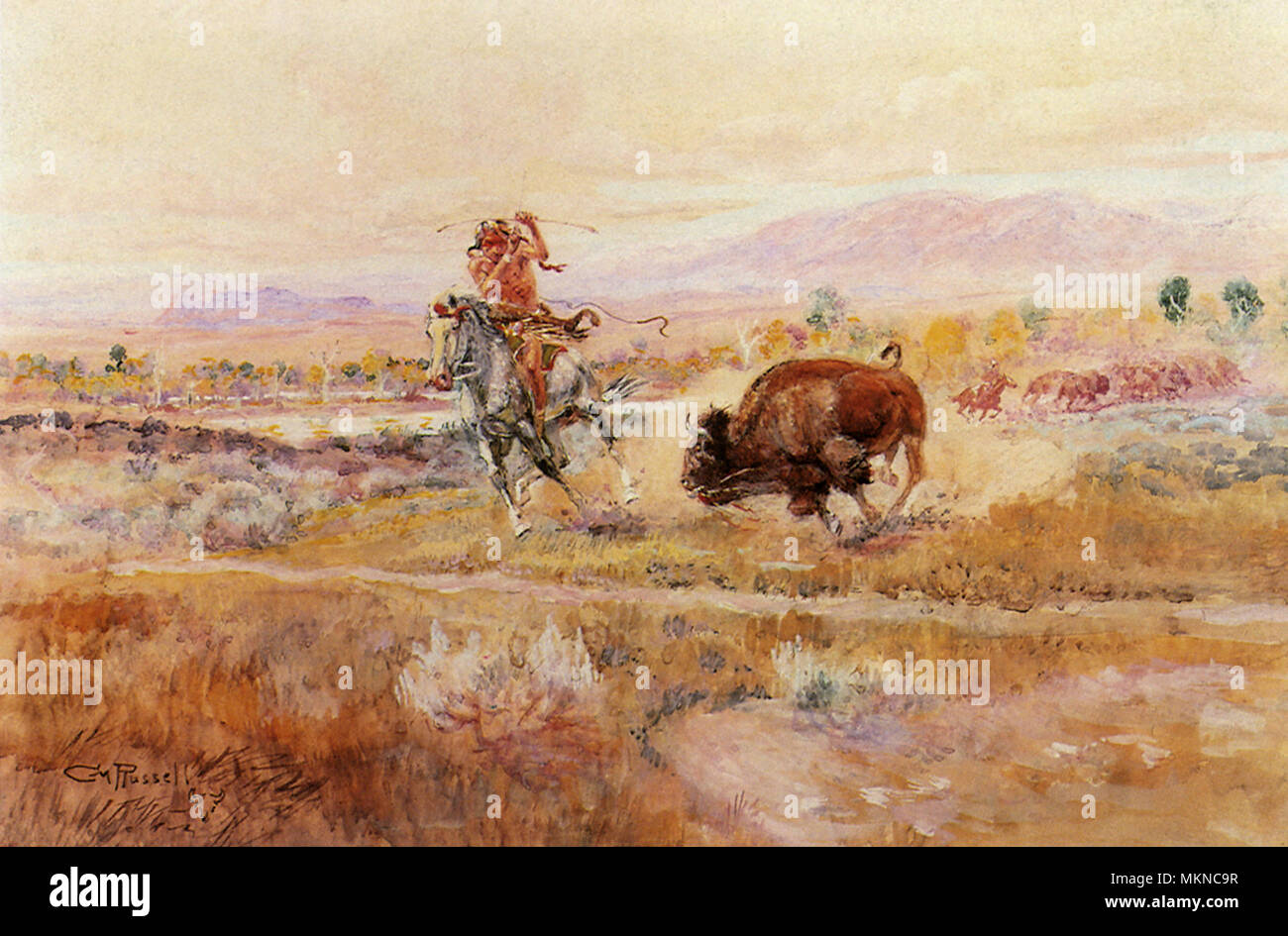 Native indians fighting hi-res stock photography and images - Alamy