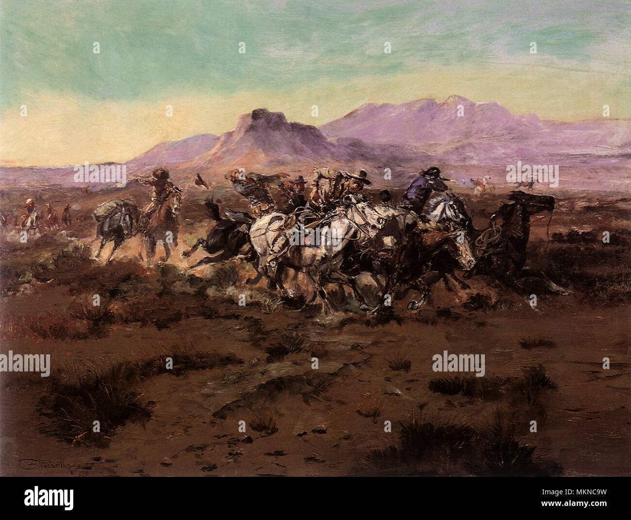 Native indian attack hi-res stock photography and images - Alamy