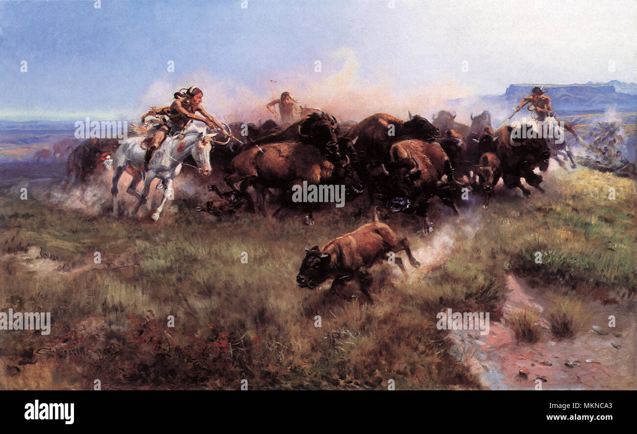 Buffalo plains indians hi-res stock photography and images - Alamy