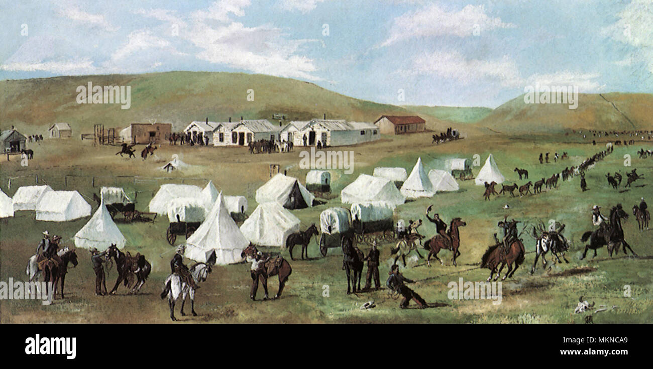 Cowboy Camp During the Roundup Stock Photo - Alamy