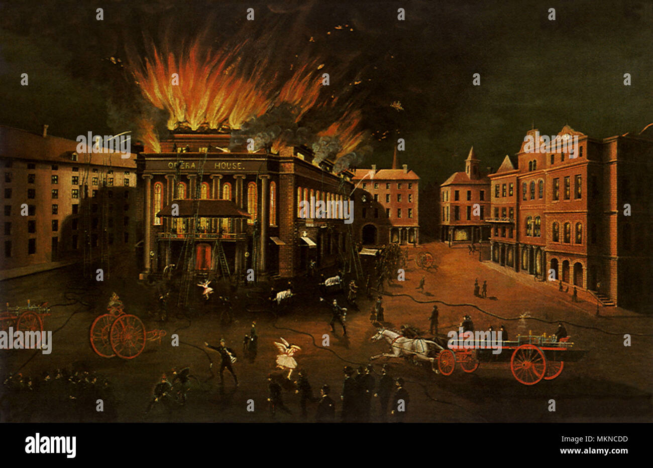The Burning of the Opera House Stock Photo - Alamy