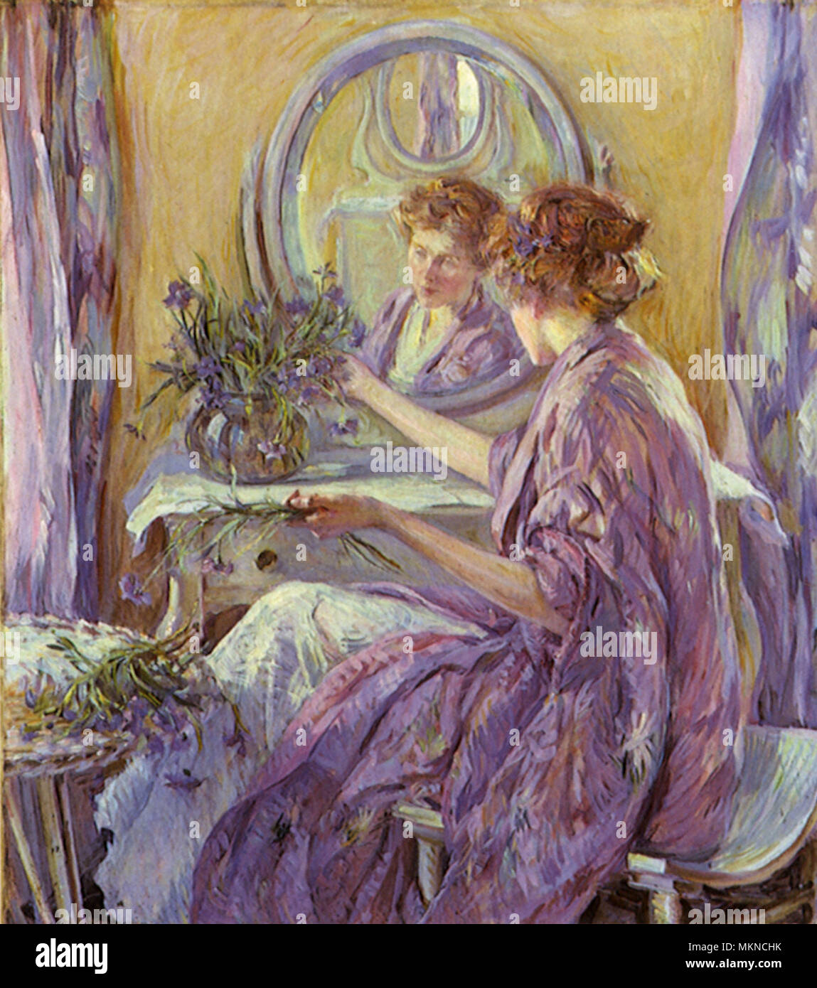 The Violet Kimono Stock Photo - Alamy