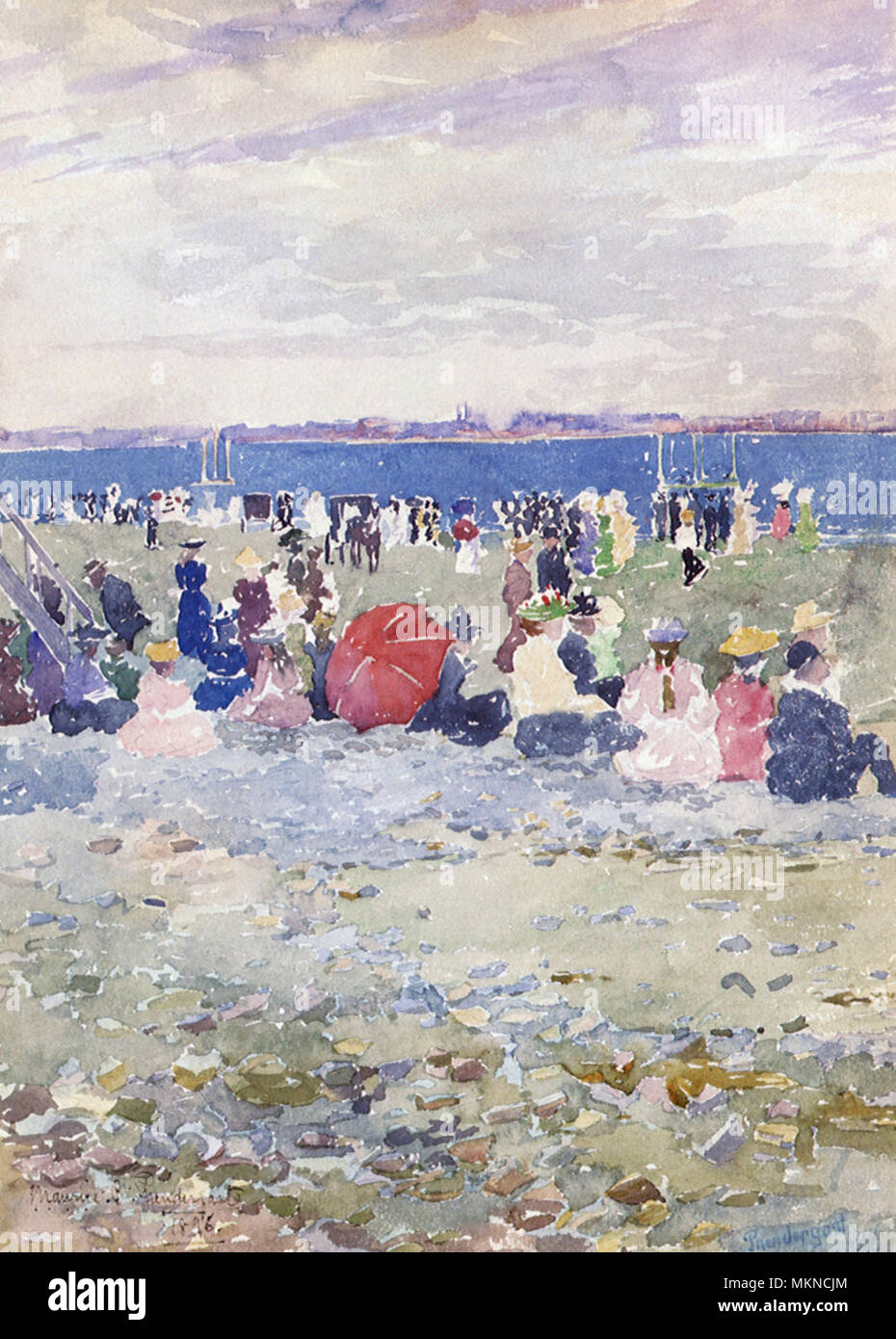 Impressionist painting beach hi-res stock photography and images - Alamy