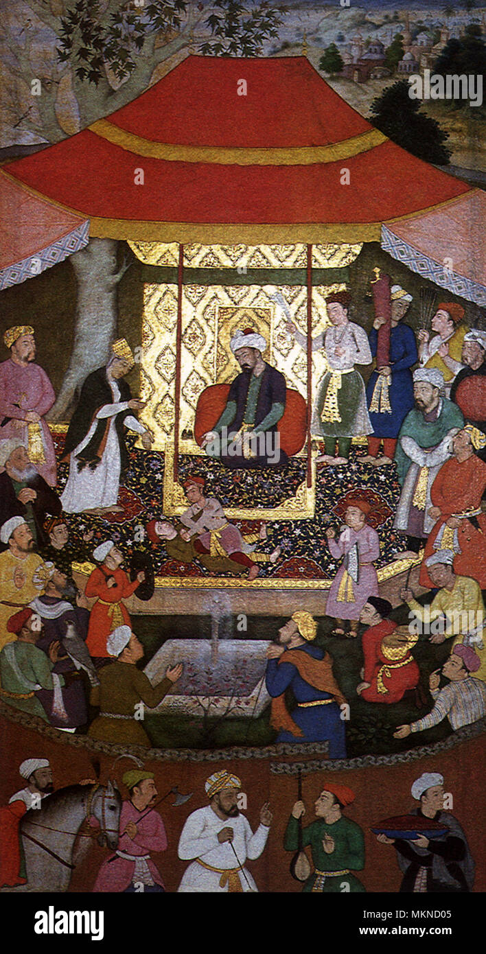 The Infant Akbar Wrestling with Ibrahim Mirza 1604 Stock Photo - Alamy