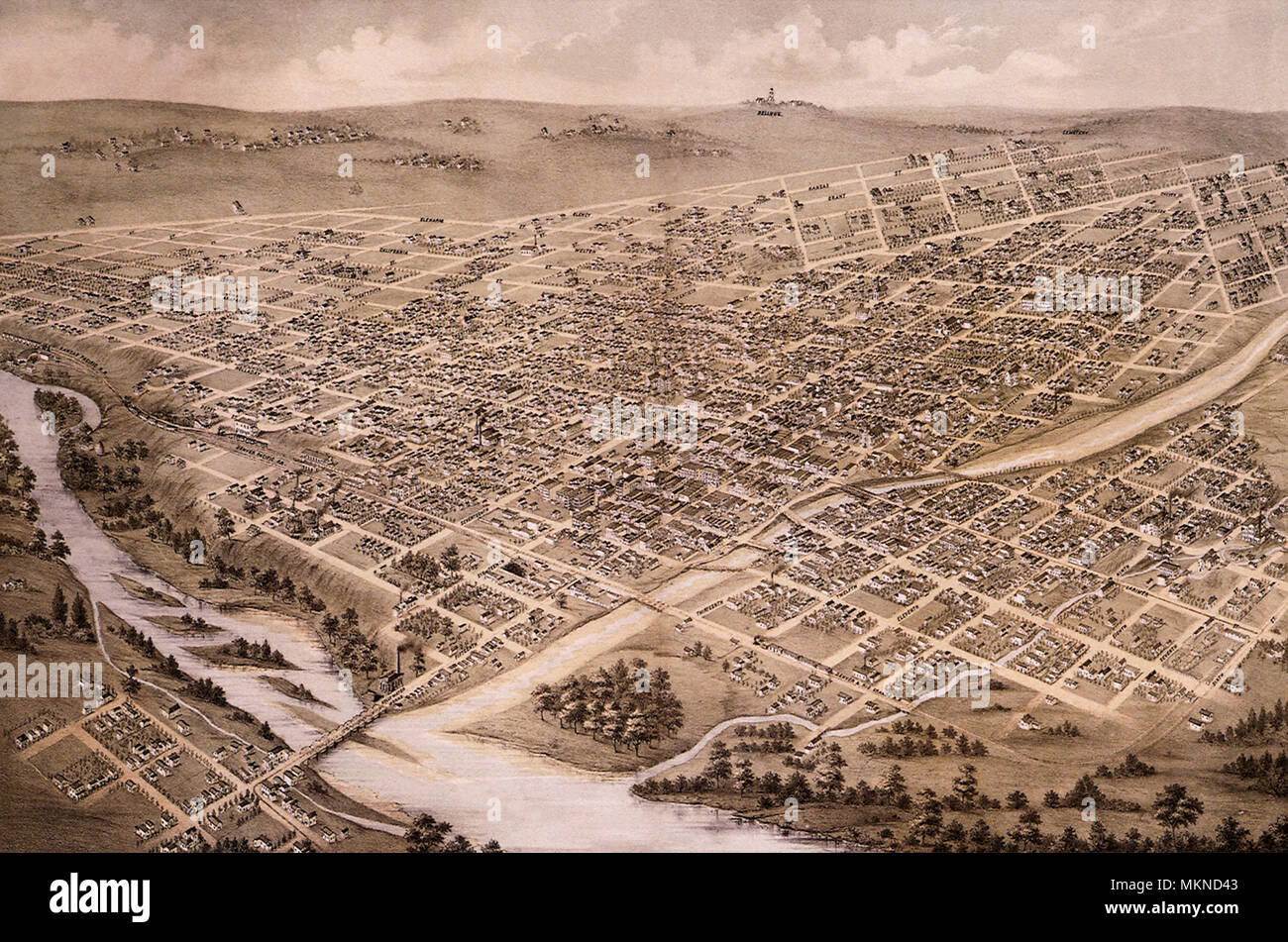 Denver, Colorado 1874 Stock Photo - Alamy