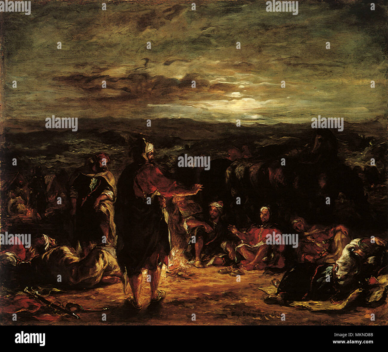 An Arab Camp at Night Stock Photo - Alamy