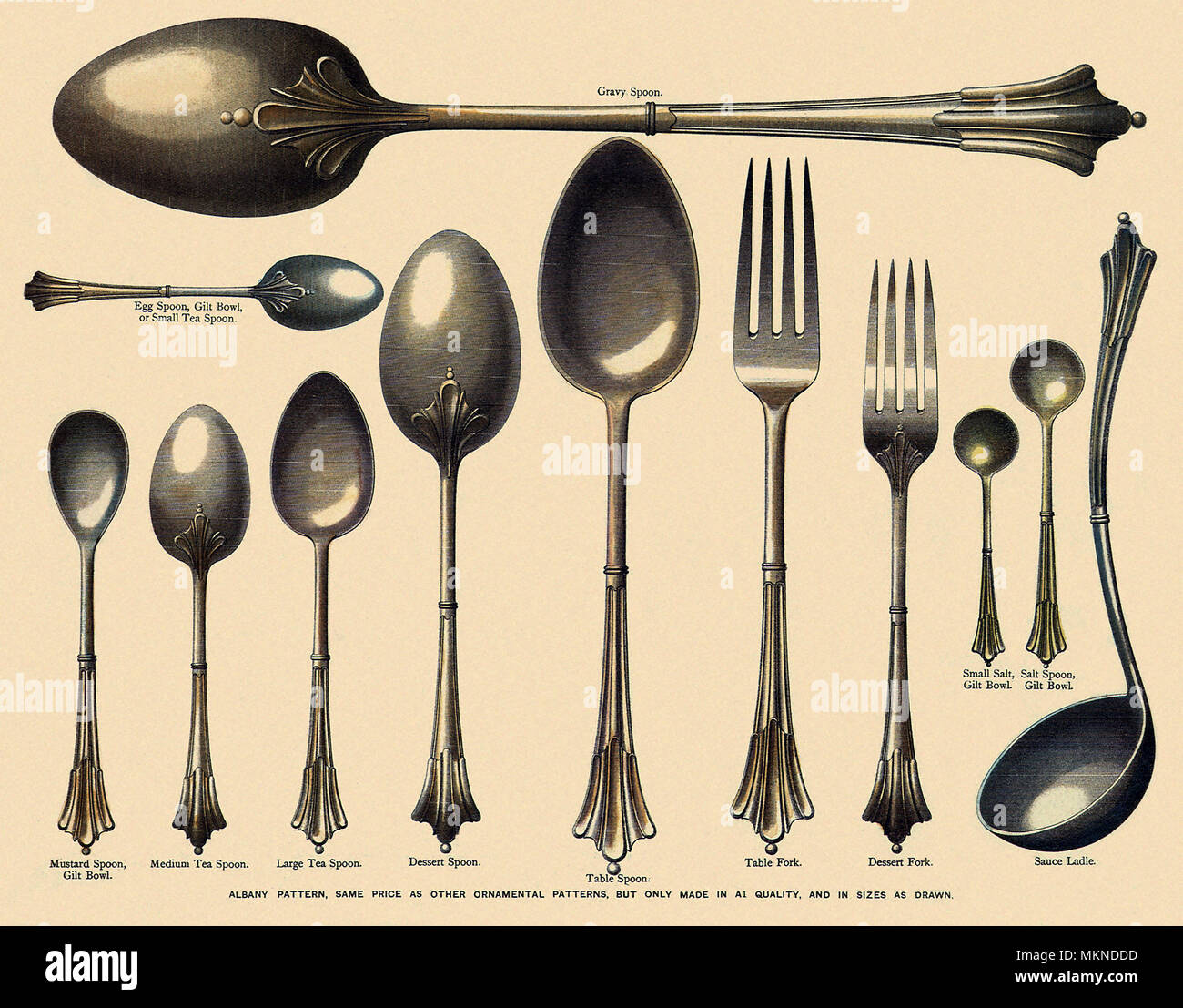 Collection of Silverware Stock Photo - Alamy