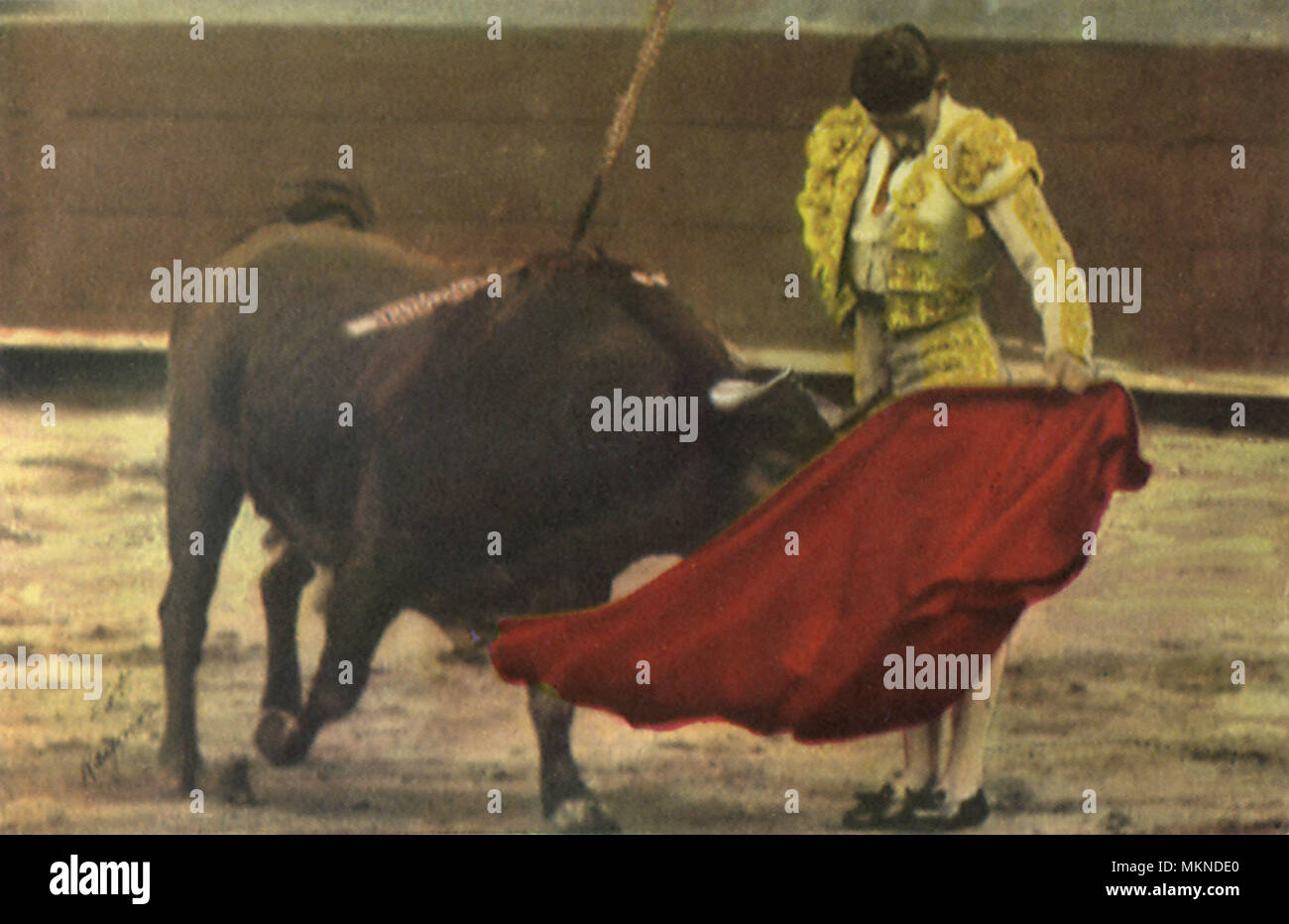 Matador holding red cape hi-res stock photography and images - Alamy