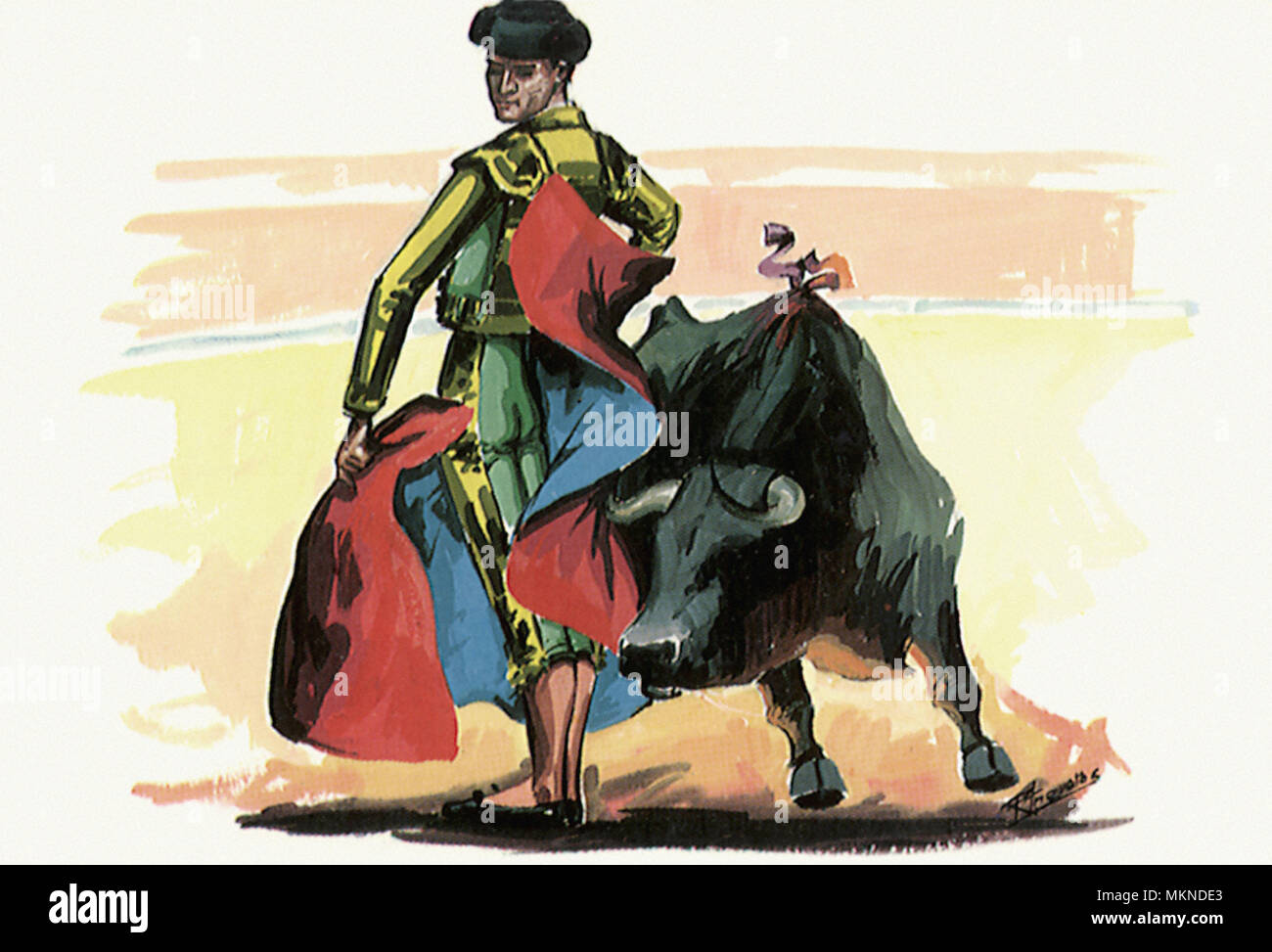 Matador bull charging hi-res stock photography and images - Alamy