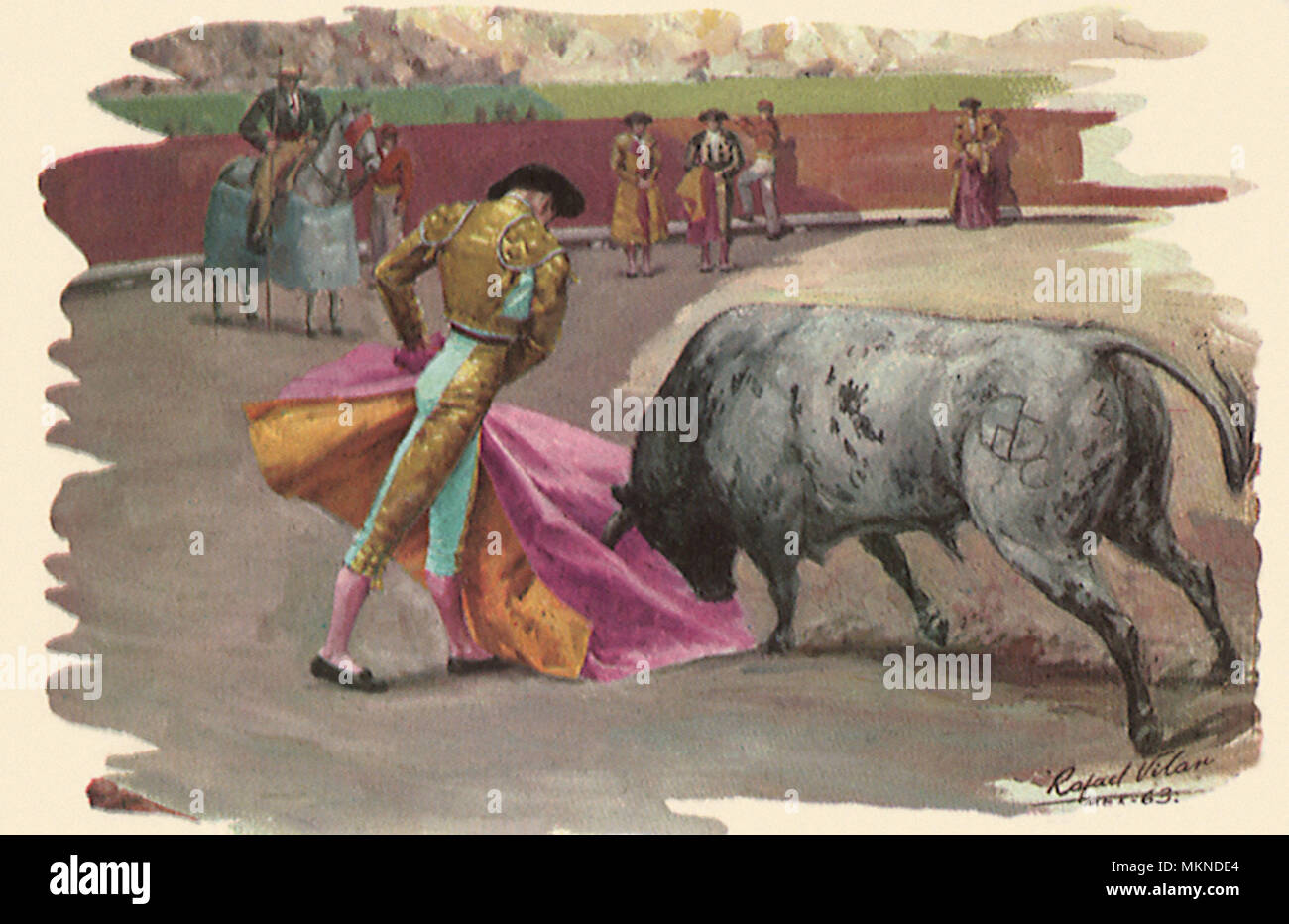 Matador bull charging hi-res stock photography and images - Alamy