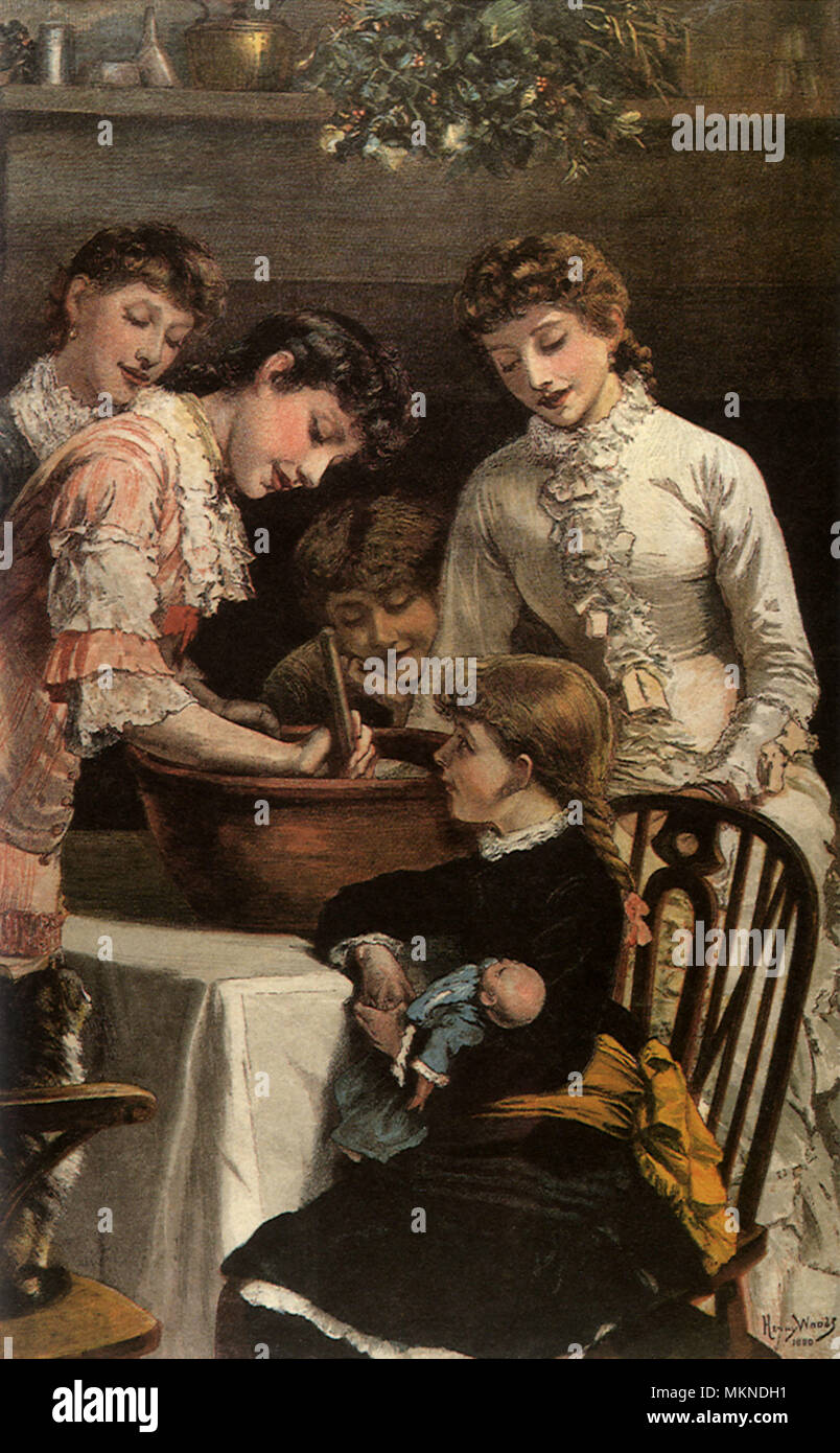 Stirring the Pudding Stock Photo - Alamy