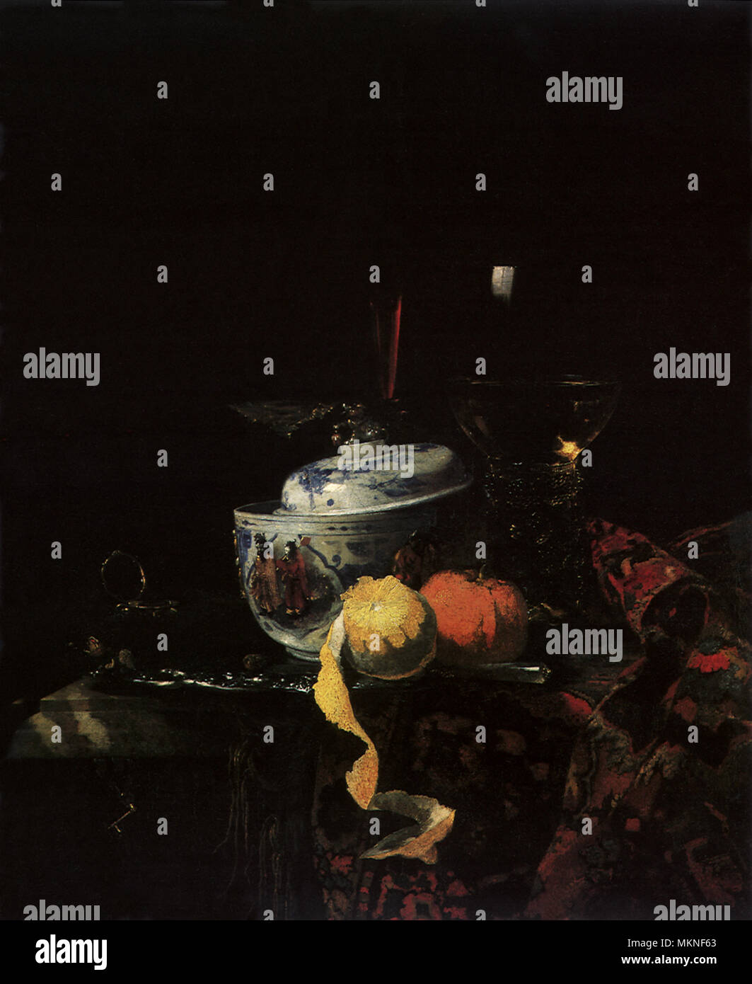 Still Life with Chinese Porcelain Bowl Stock Photo - Alamy