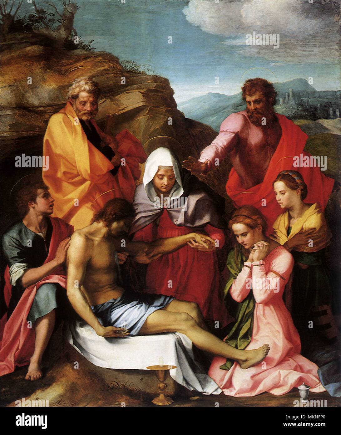 Pietà with Saints Stock Photo - Alamy