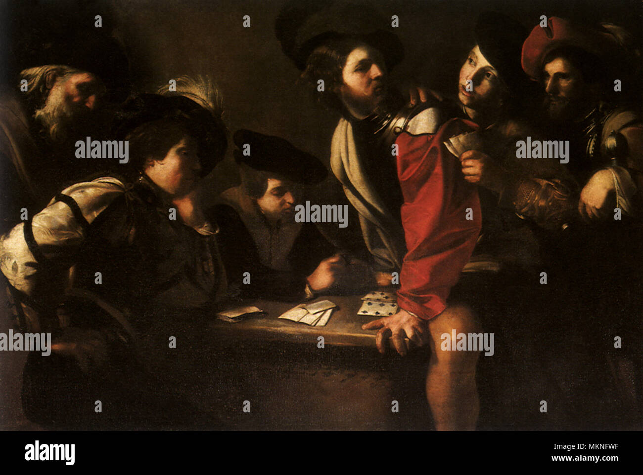 The Card Players Stock Photo - Alamy