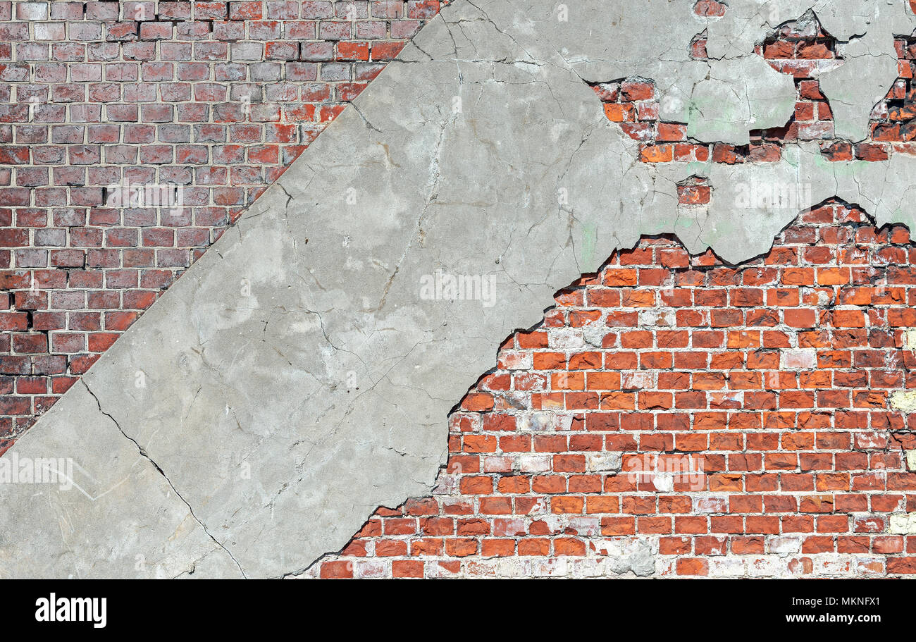 Old cracked concrete brick hi-res stock photography and images - Alamy