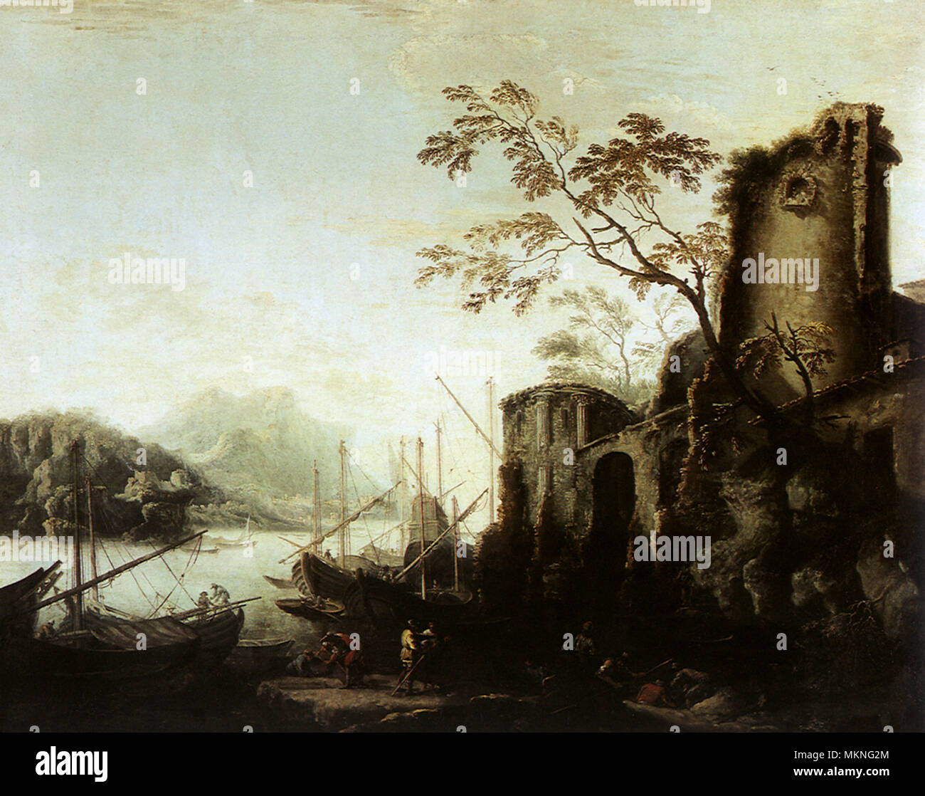 Seascape with Towers Stock Photo - Alamy