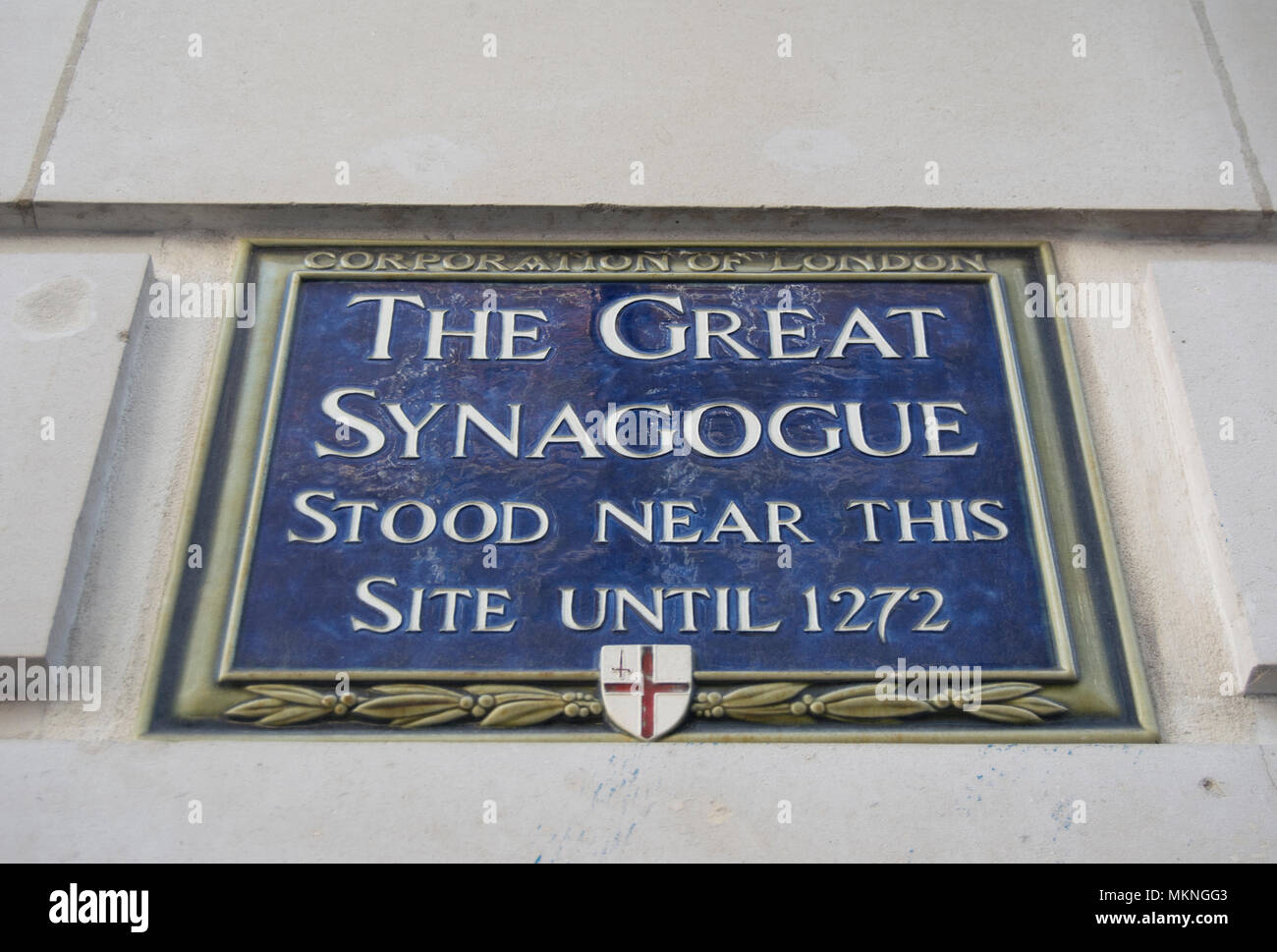 city of london blue plaque marking the site until 1272 of the great ...