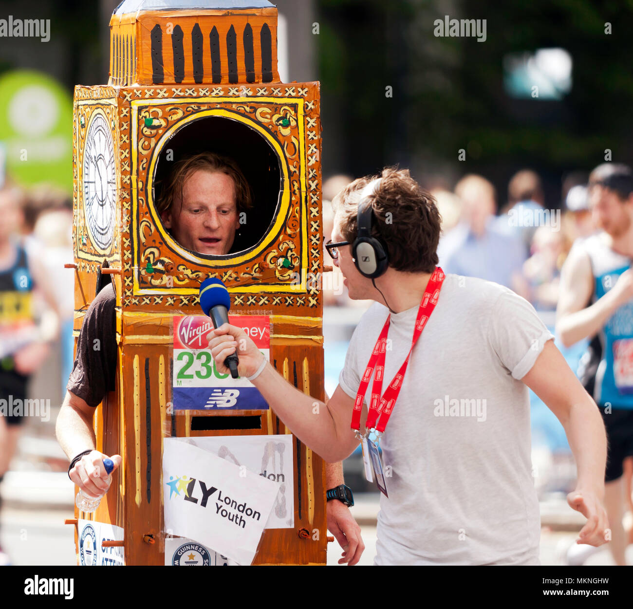 George Rutherford-Jones being interviewed by BBC Sport, He set a ...