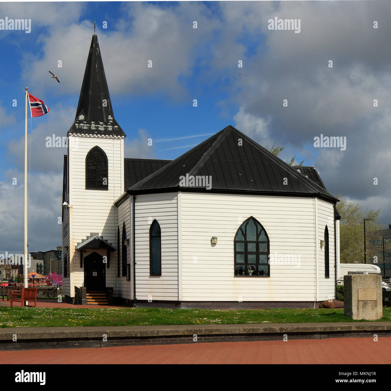 Norwegian Church Cardiff Bay, South Wales, UK Stock Photo - Alamy