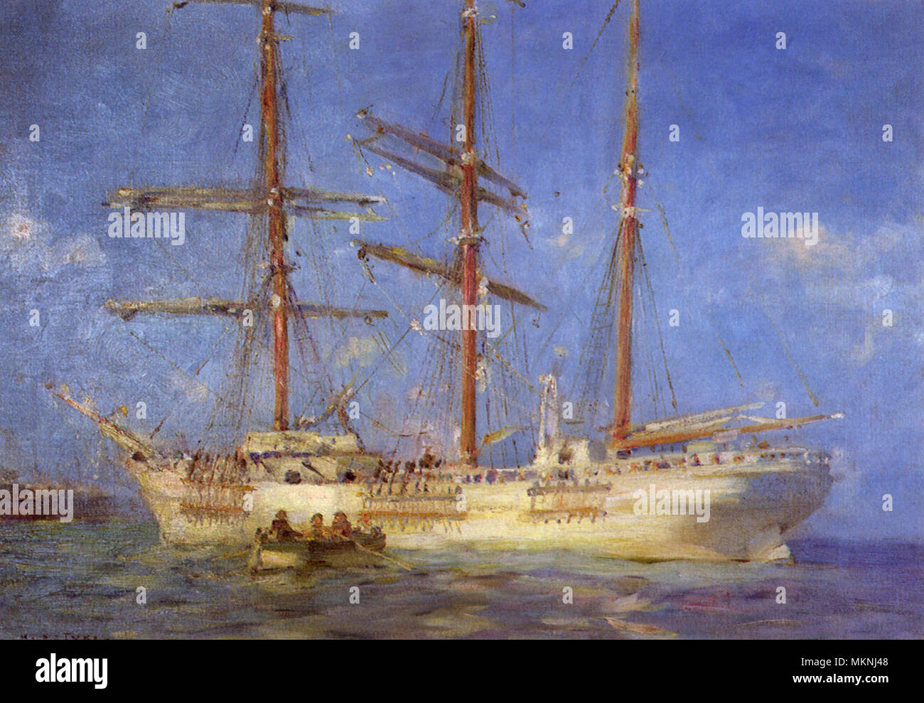 The White Ship Stock Photo - Alamy