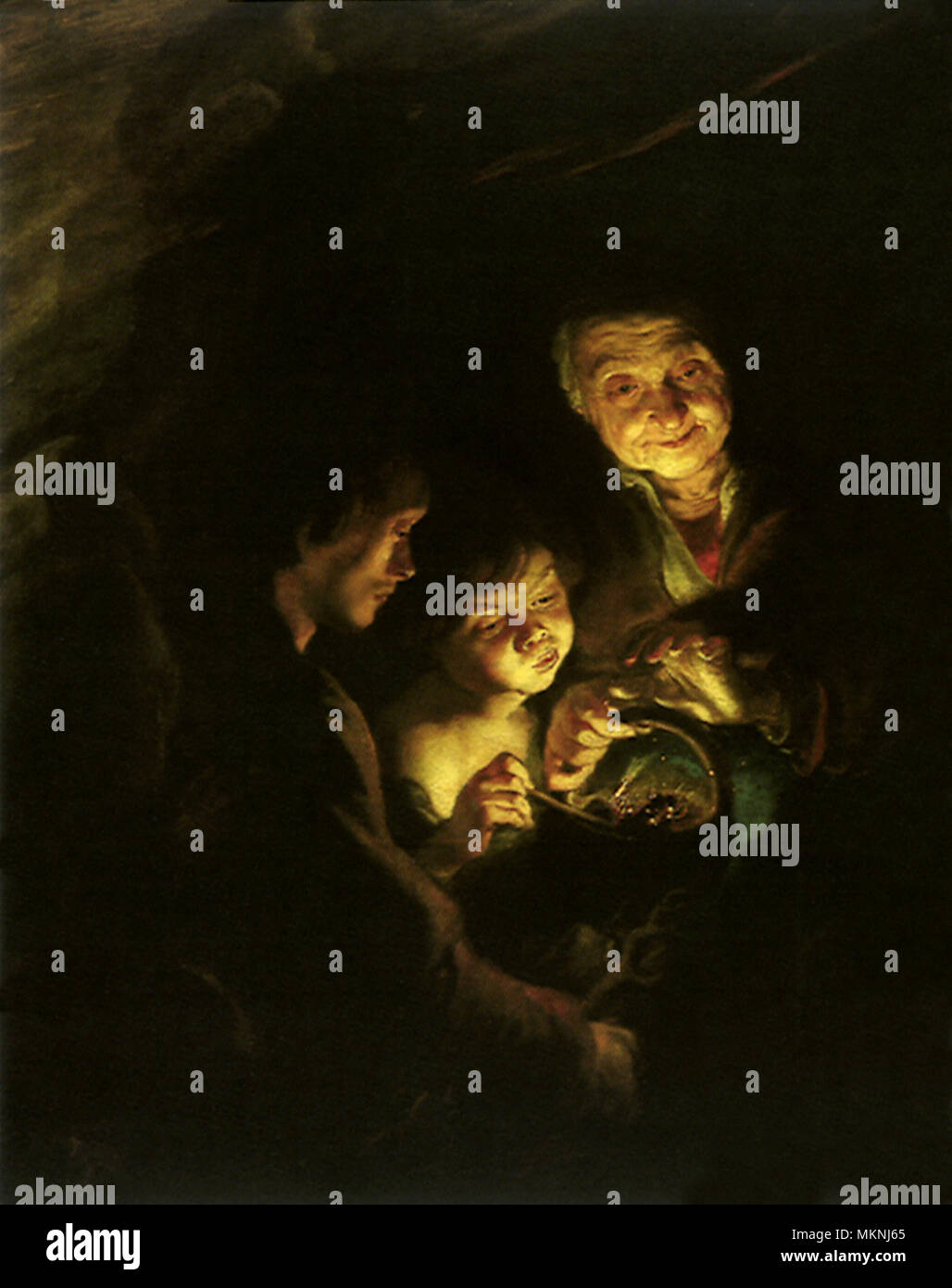 Woman with a Brazier Stock Photo - Alamy