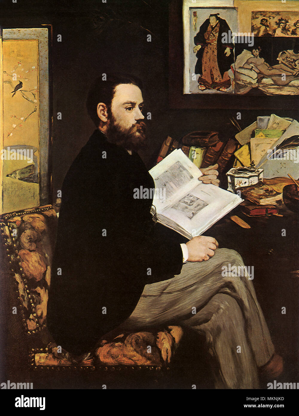 Portrait of Emile Zola Stock Photo - Alamy