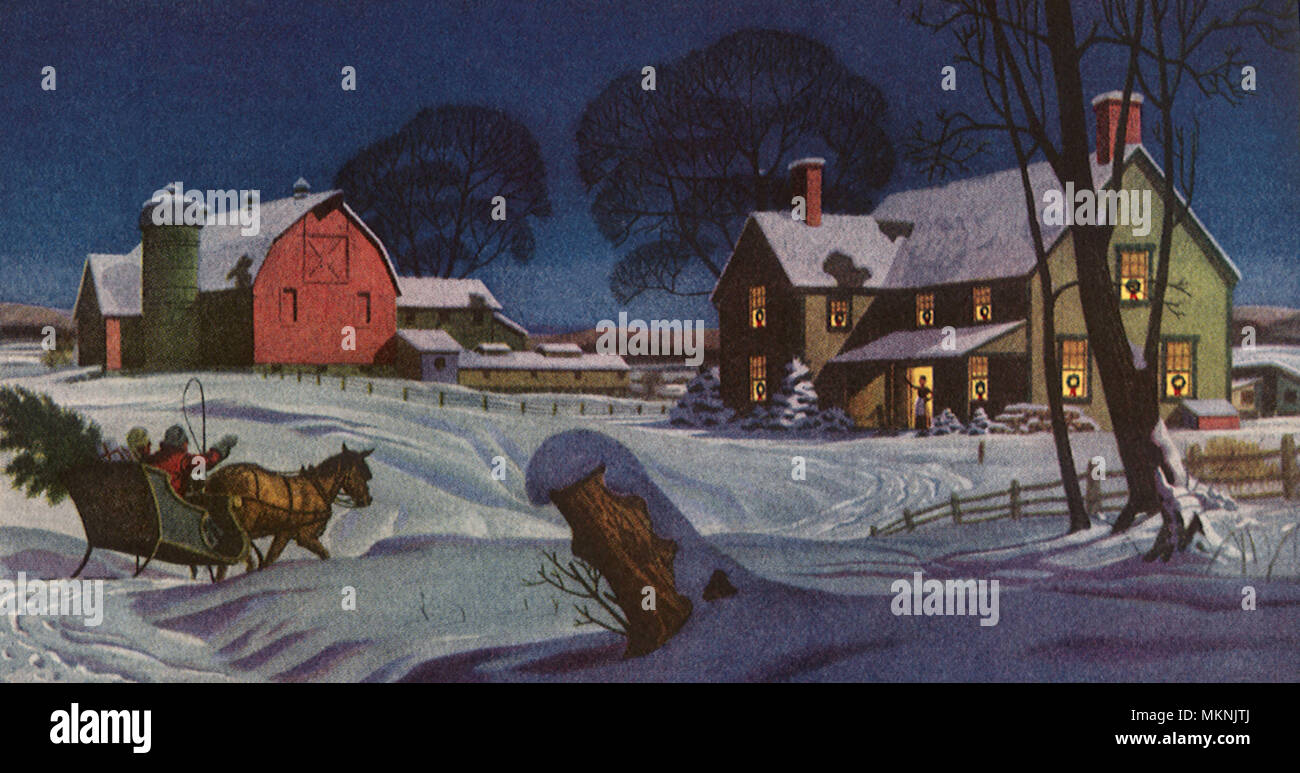 Horse pulling sleigh hi-res stock photography and images - Alamy