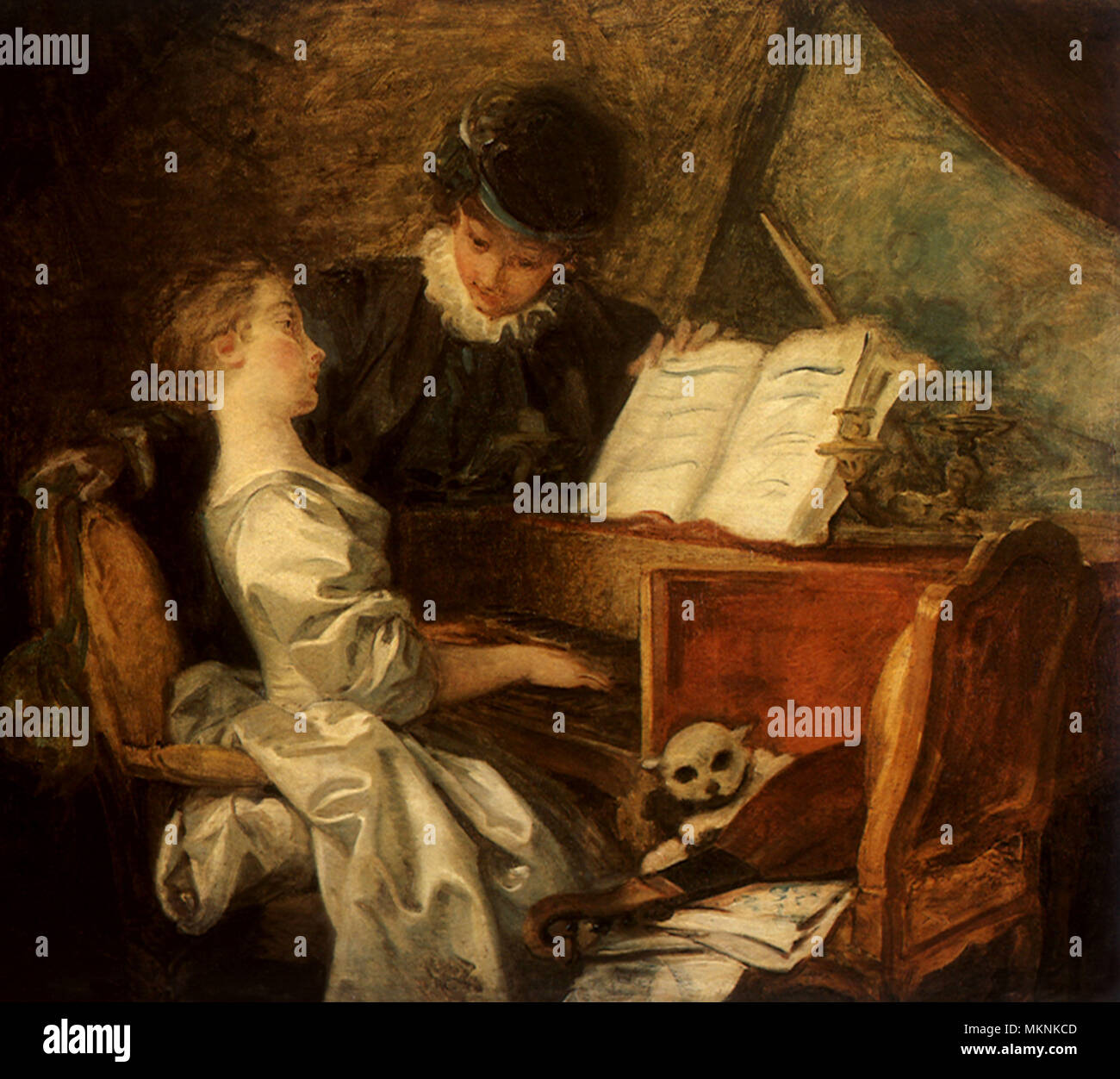 The Music Lesson Stock Photo - Alamy
