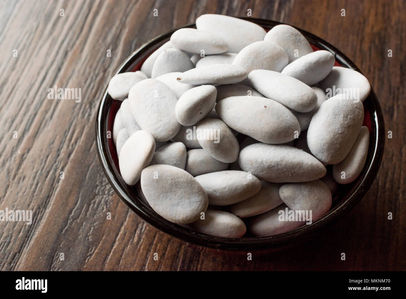 White Sugar Coated Almonds / Turkish Badem Sekeri. Traditional Food ...