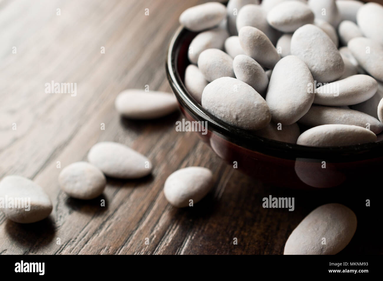White Sugar Coated Almonds / Turkish Badem Sekeri. Traditional Food ...