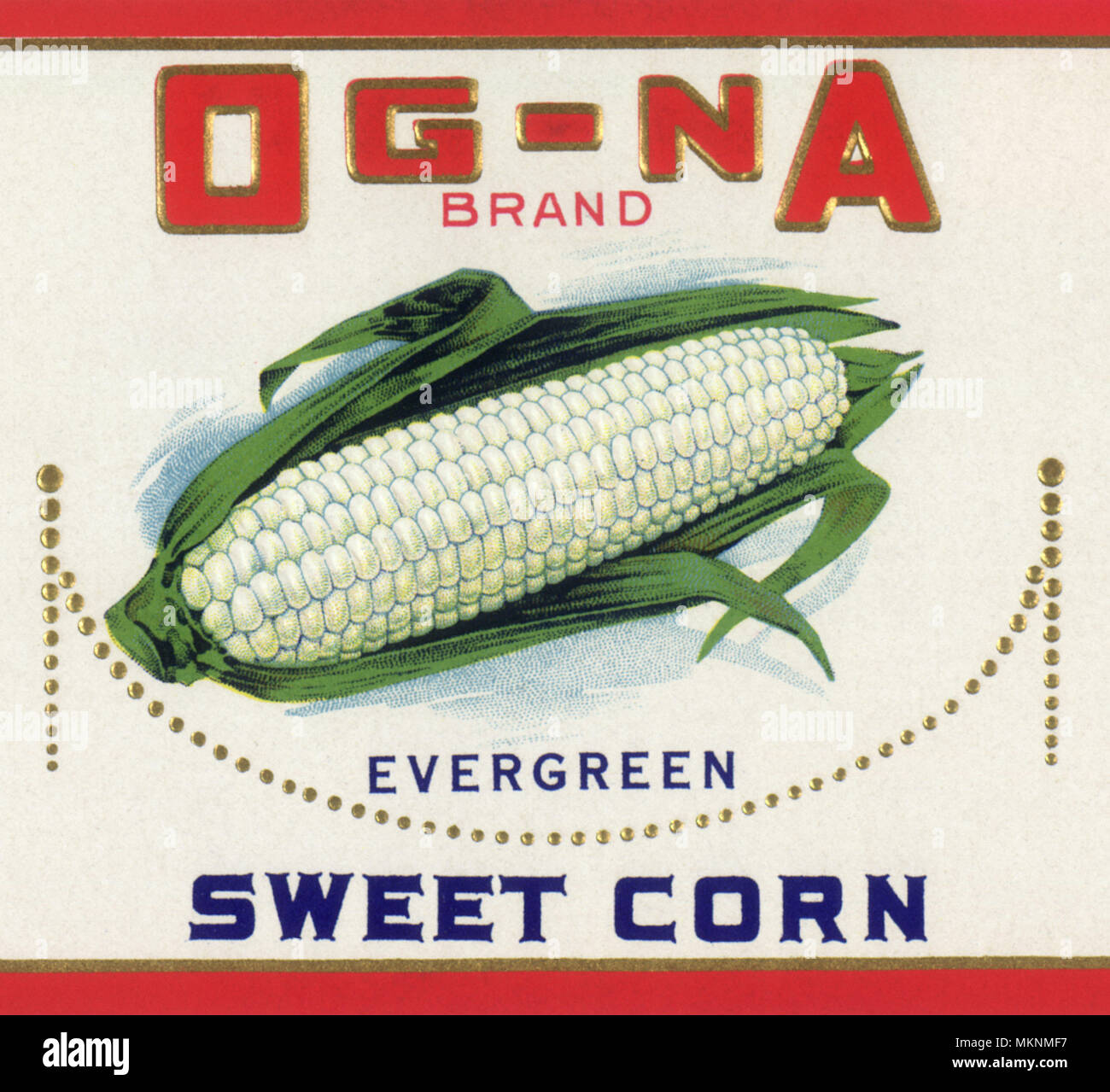 White Corn Label Stock Photo - Alamy