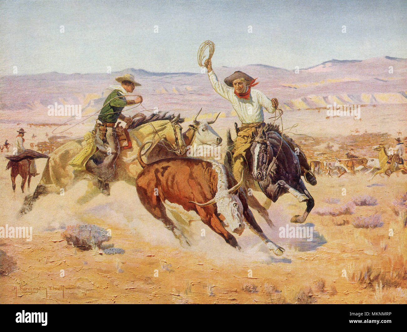 Cowboys cattle range hi-res stock photography and images - Alamy