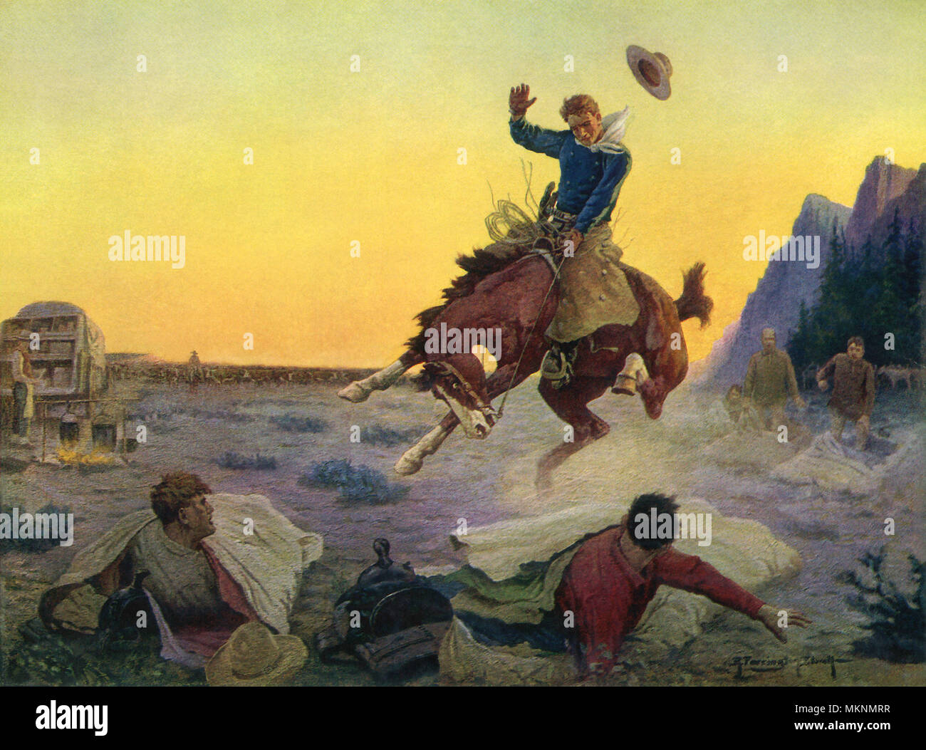 Bucking bronco and rider hi-res stock photography and images - Alamy