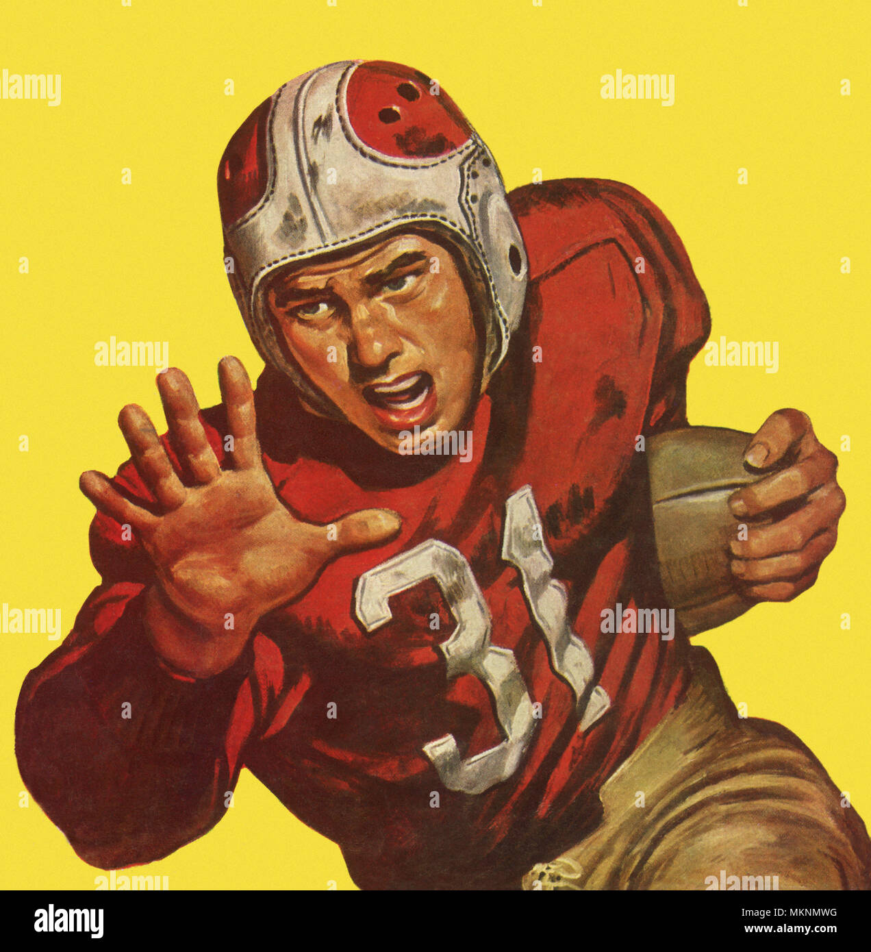 Vintage football player hi-res stock photography and images - Alamy