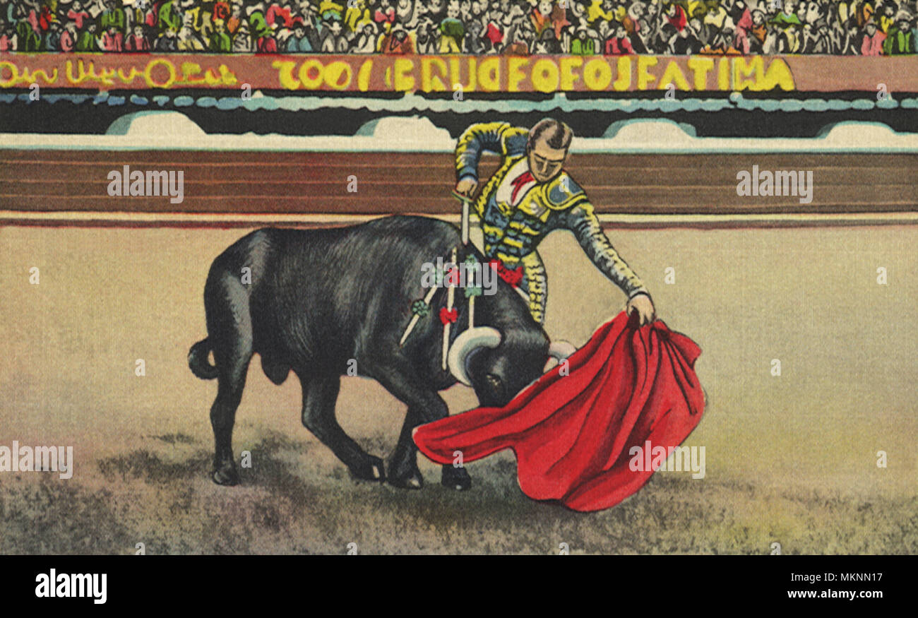 Matador Killing Bull Stock Photo - Alamy