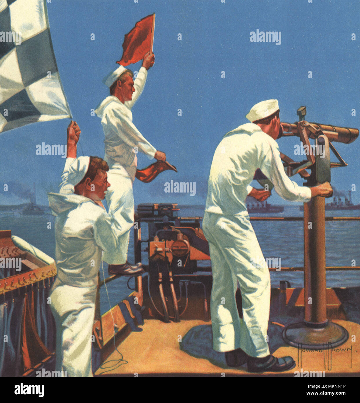 Sailors Use Semaphore Stock Photo - Alamy Sailors Use Semaphore Stock Photo - Alamy