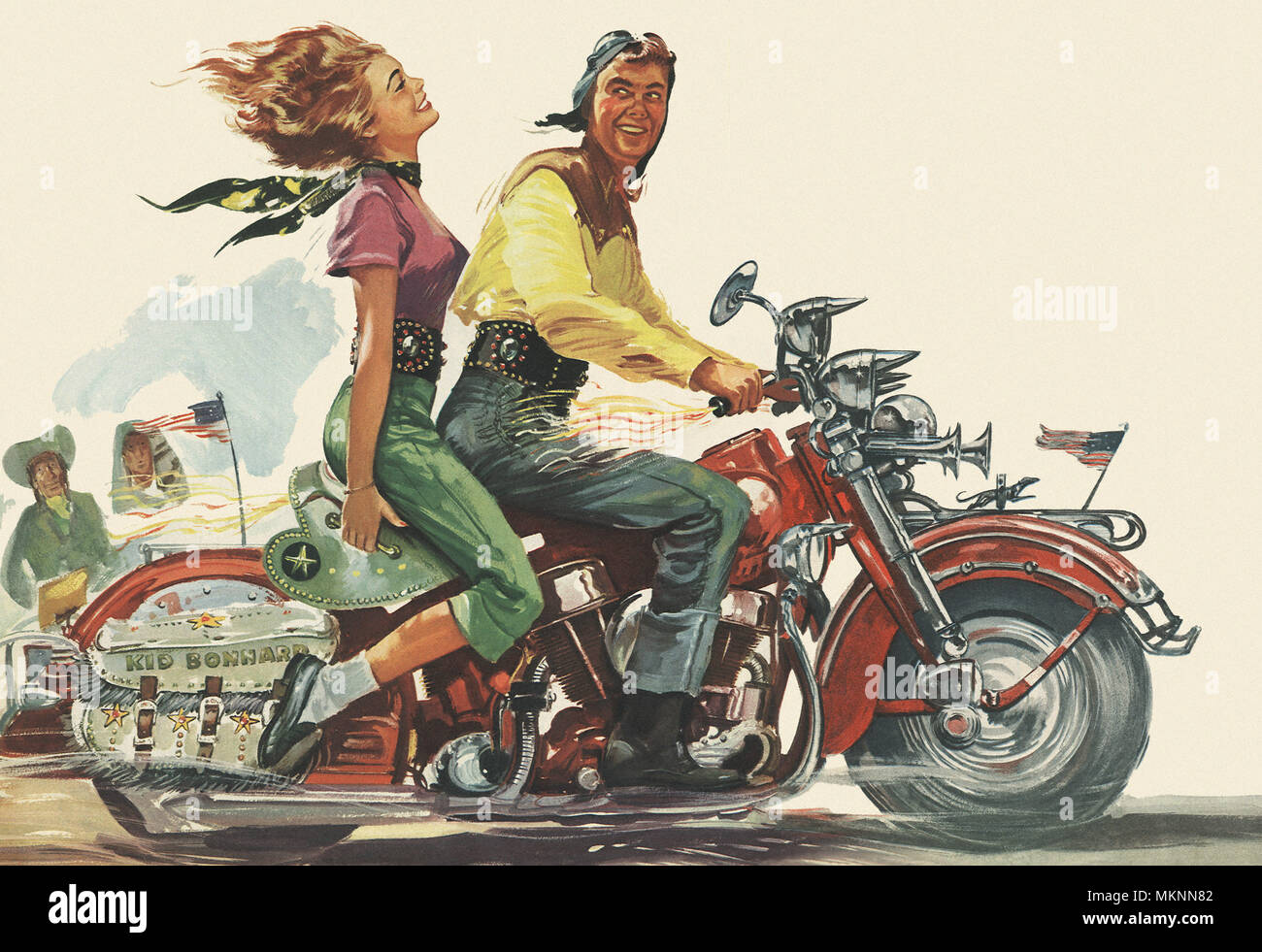 Teens on motorcycle hi-res stock photography and images - Alamy