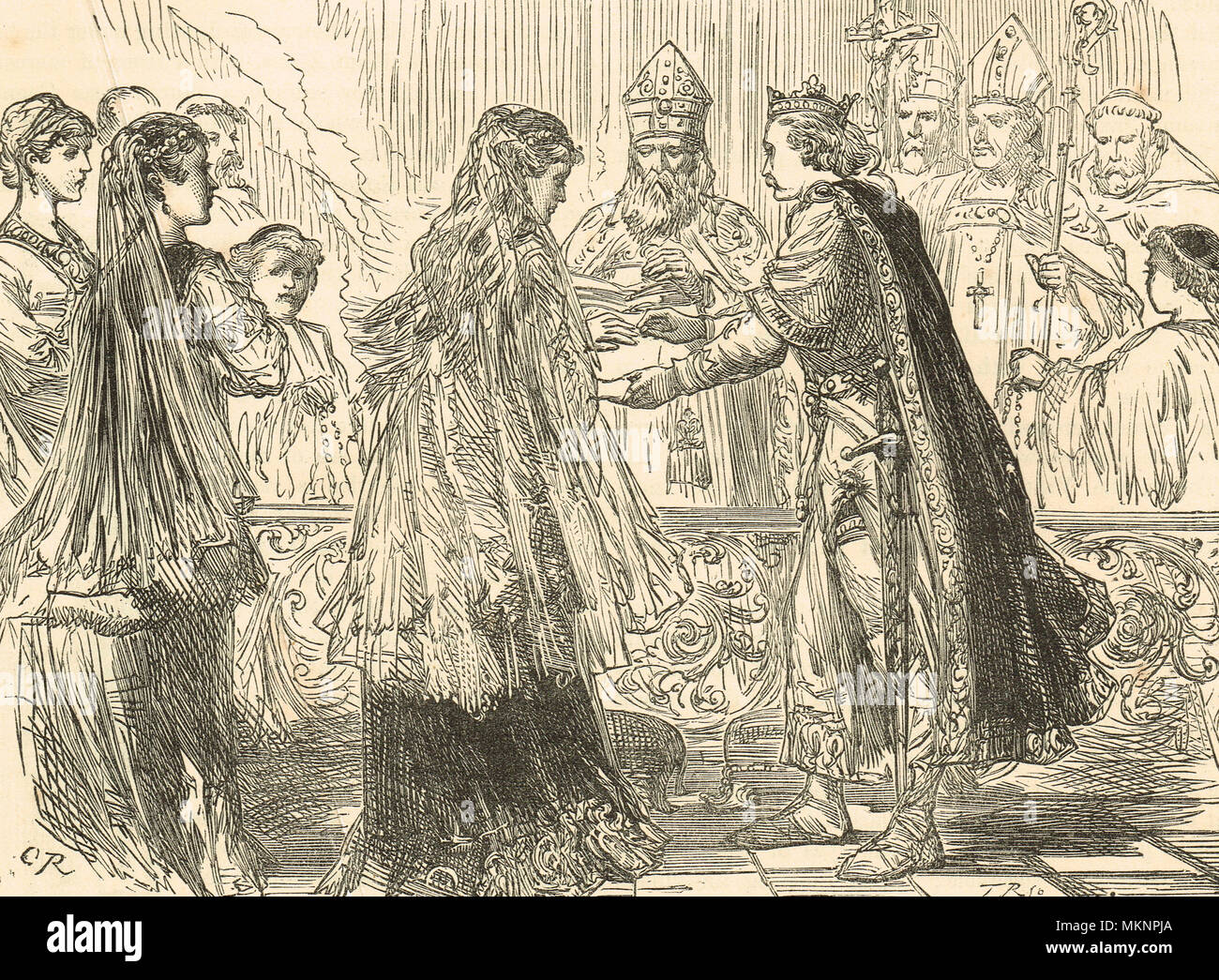 The marriage of King Henry I of England and Matilda of Scotland, 1100 ...