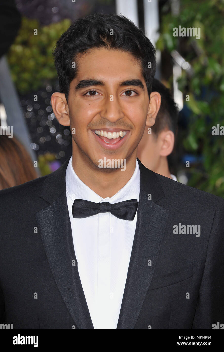Dev Patel 445 arriving at the 70th Golden Globes Awards 2013 at the ...
