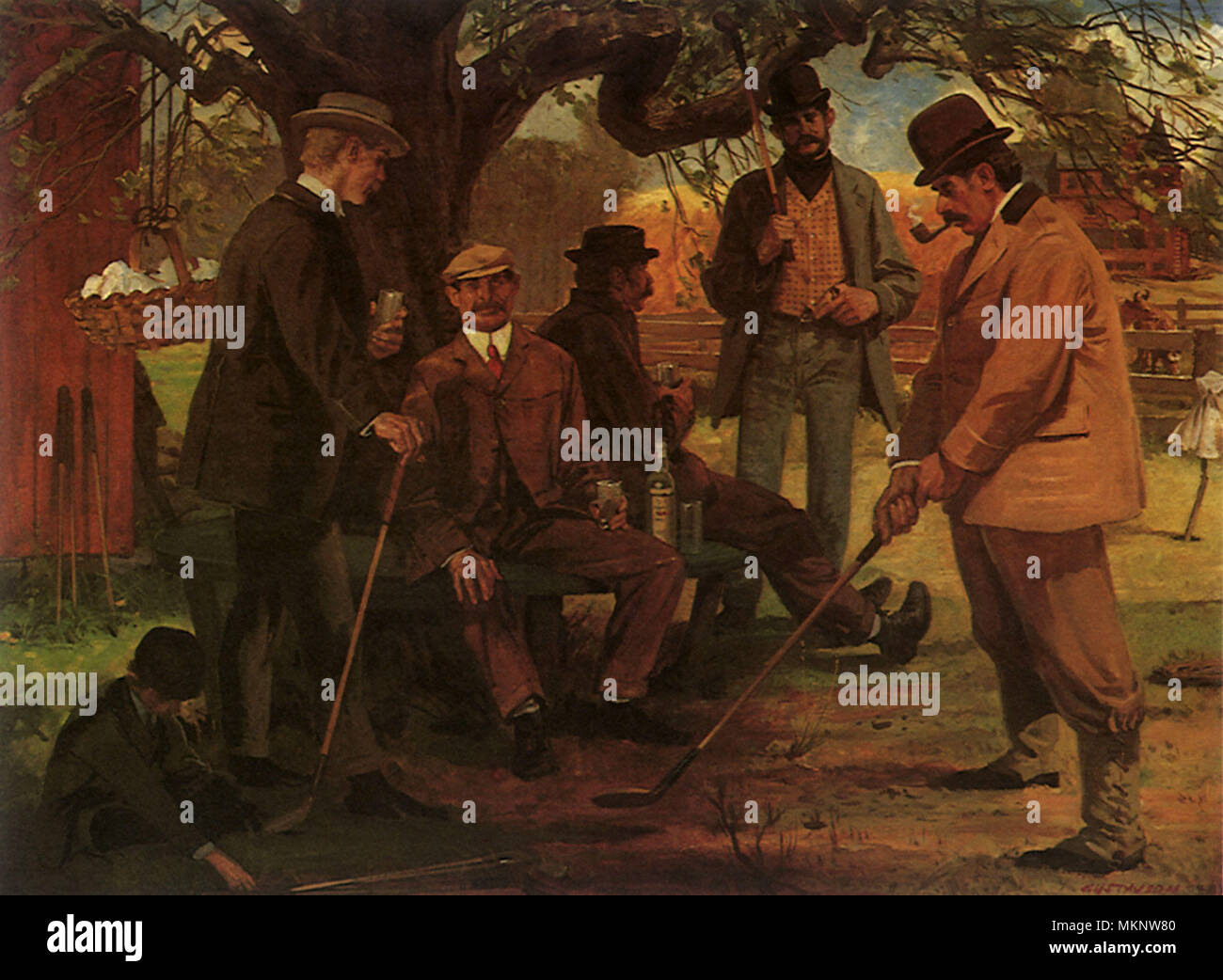 The Apple Tree Gang Stock Photo - Alamy