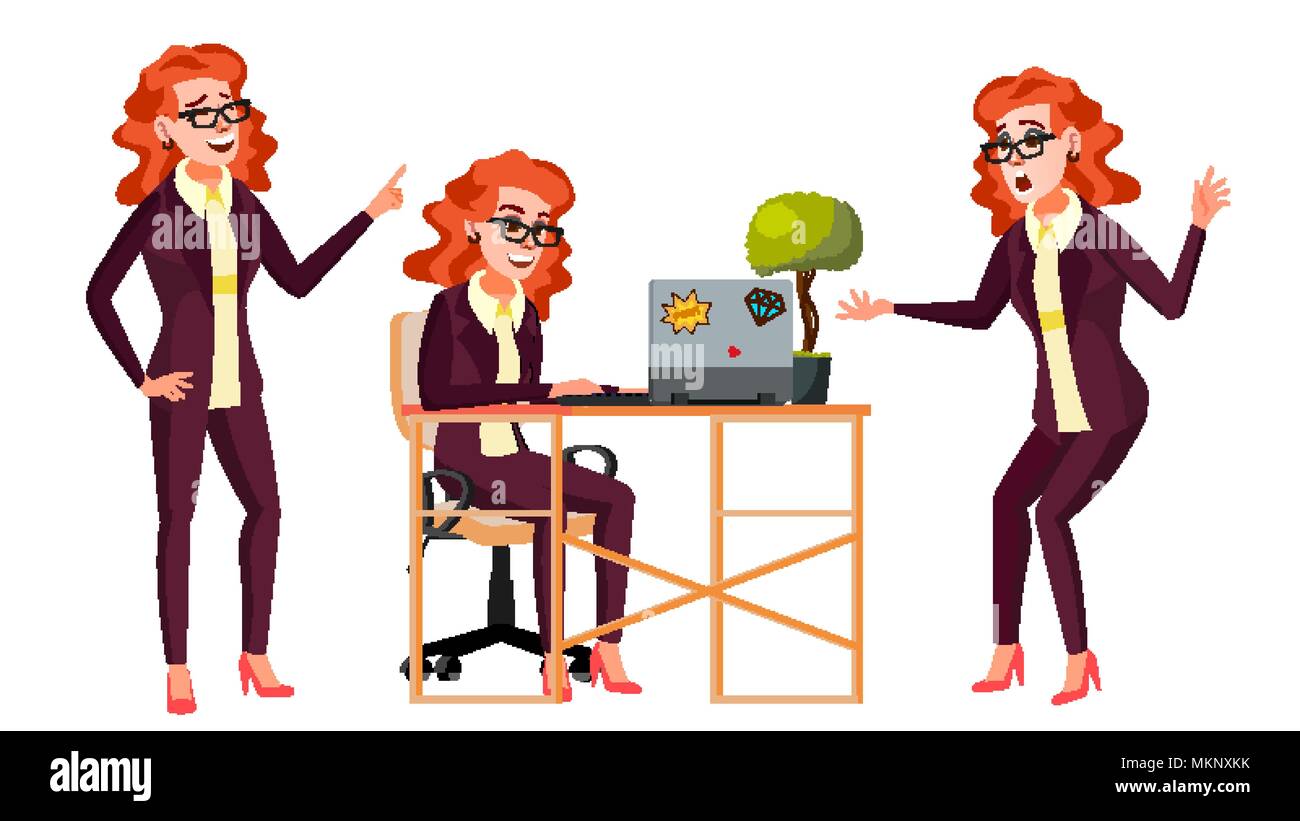 Female Office Worker Cartoon