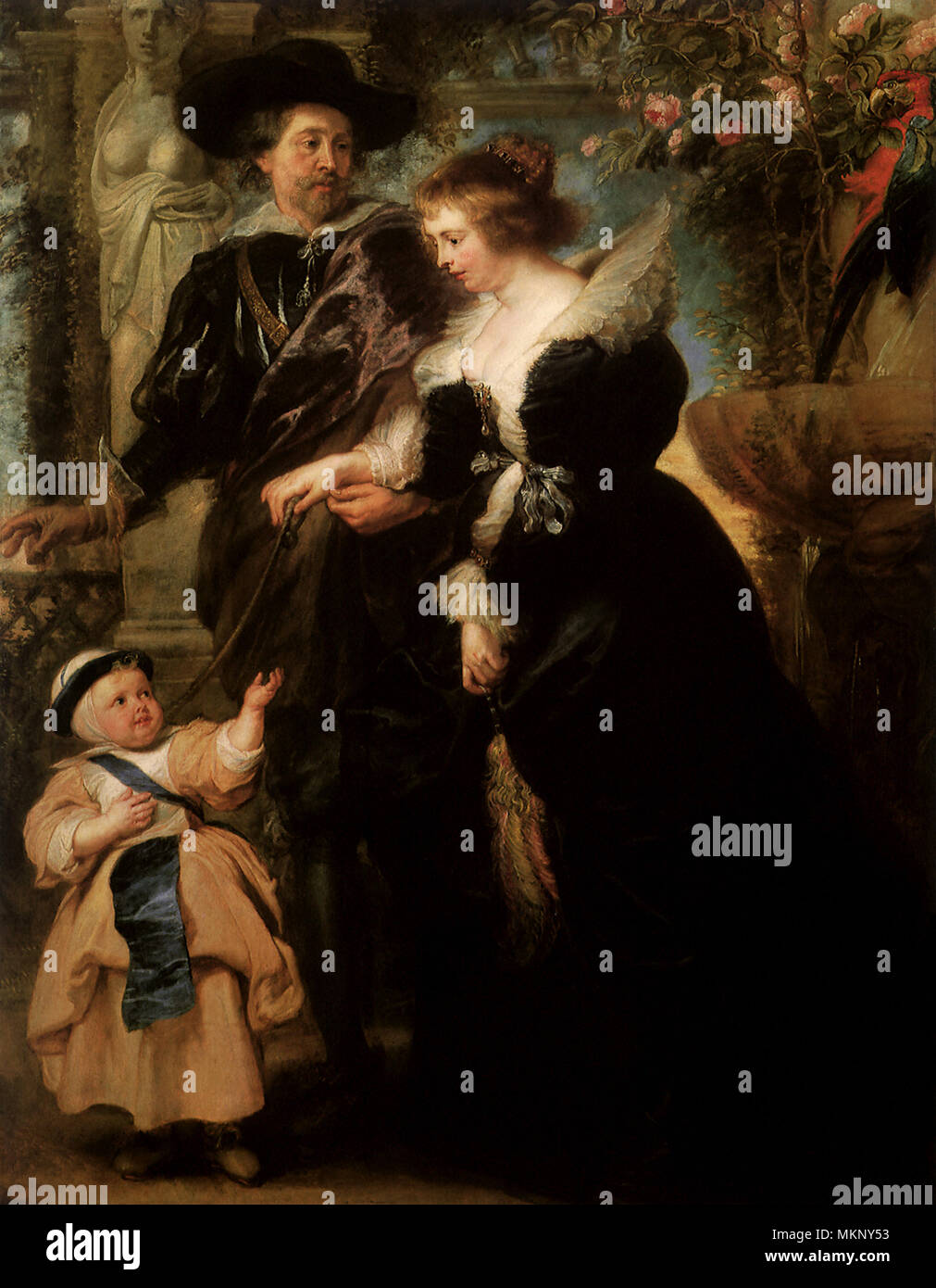 Rubens, His Wife Helena Fourment, and Their Son Peter Paul Stock Photo ...