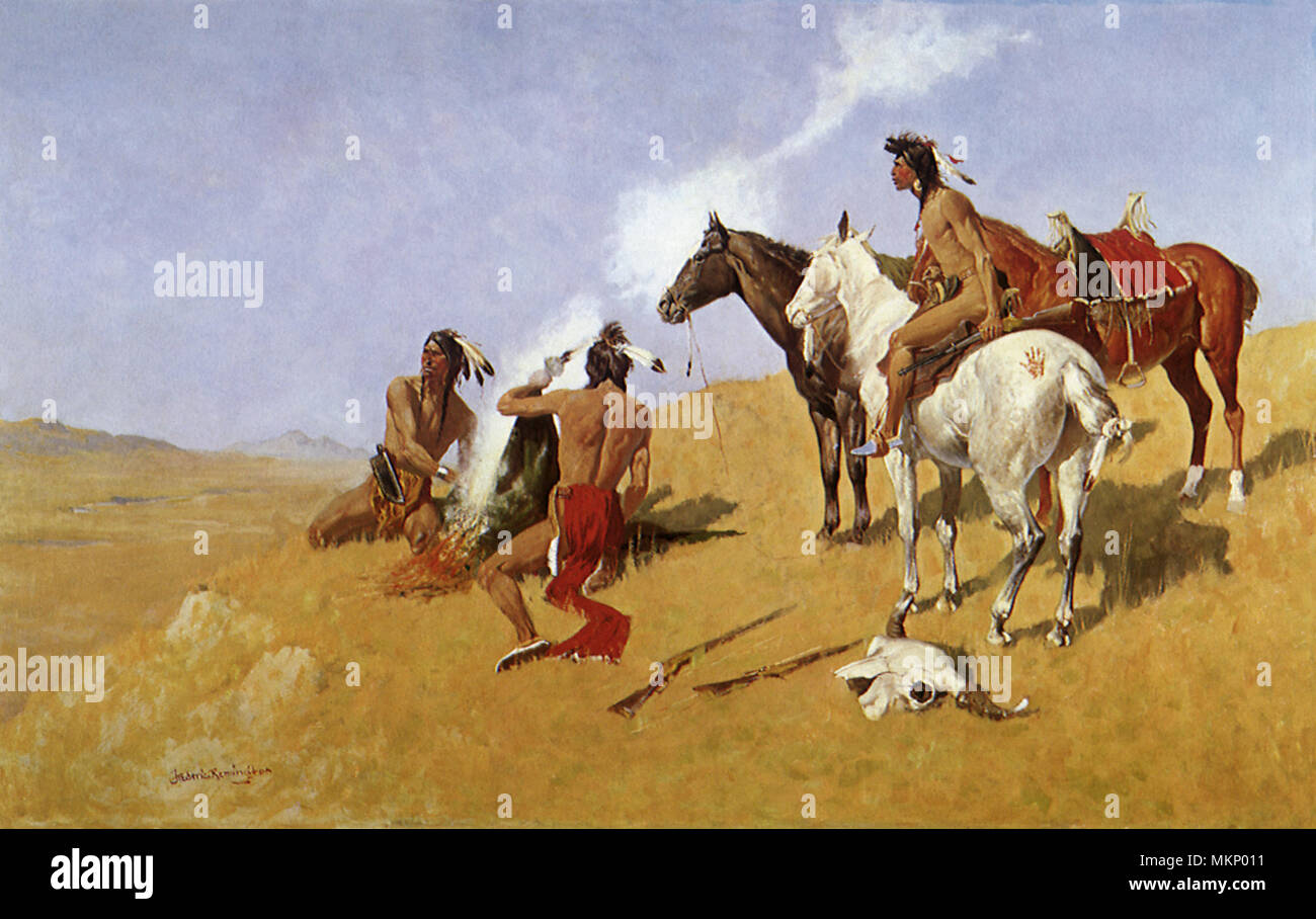 Smoke signal indians hi-res stock photography and images - Alamy