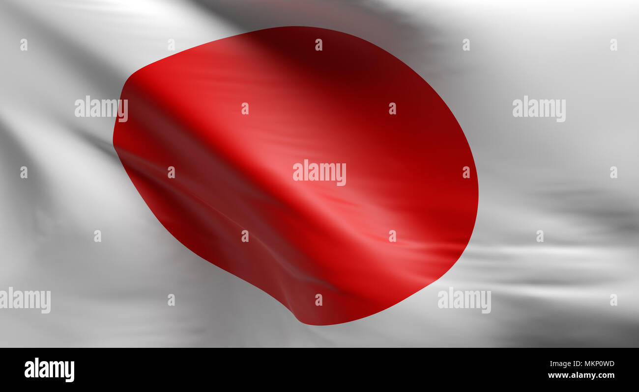 Flag of Japan using as background, 3d rendering Stock Photo - Alamy