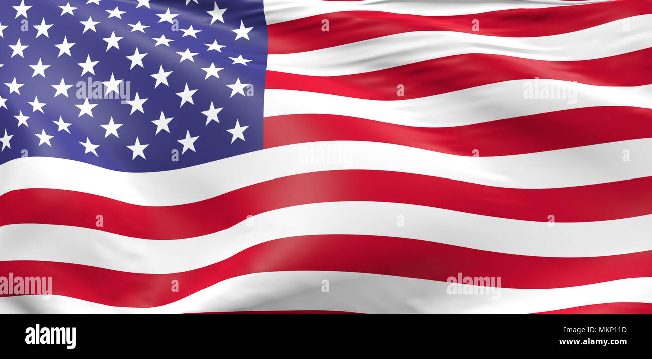 Flag of the United States of America using as background, 3d rendering ...