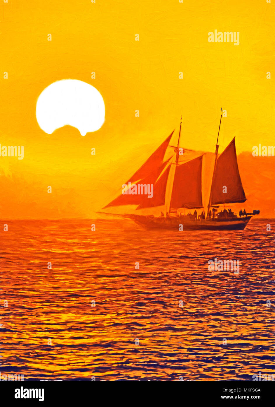 Key West Sunset Sails Stock Photo - Alamy