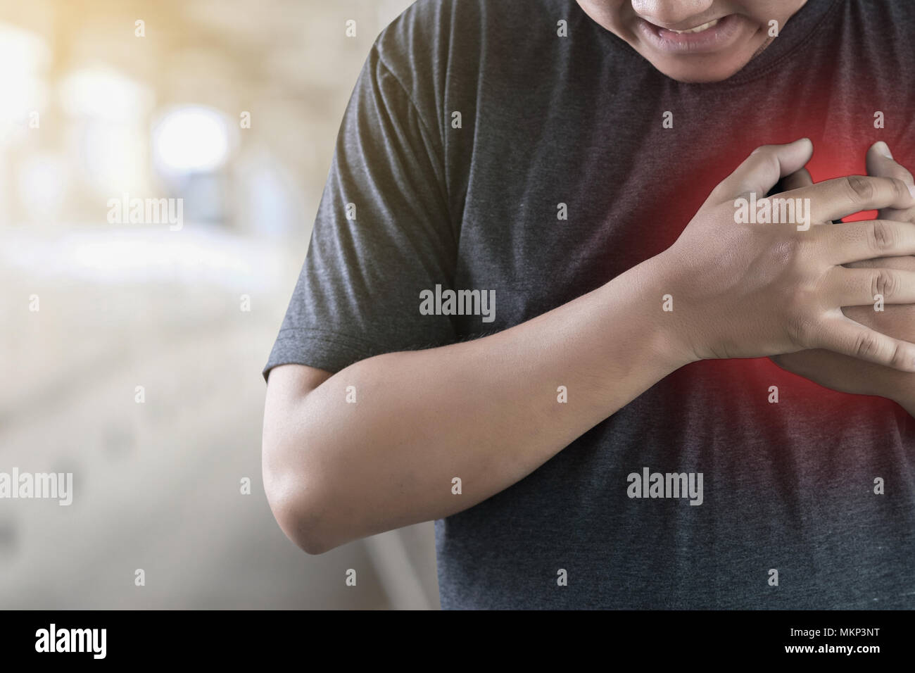 man disease chest pain suffering Heart attack Stock Photo - Alamy
