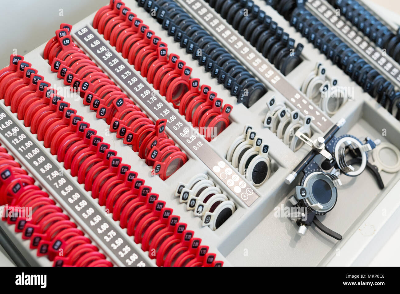 Set of ophthalmic glasses and corrective lenses Stock Photo - Alamy